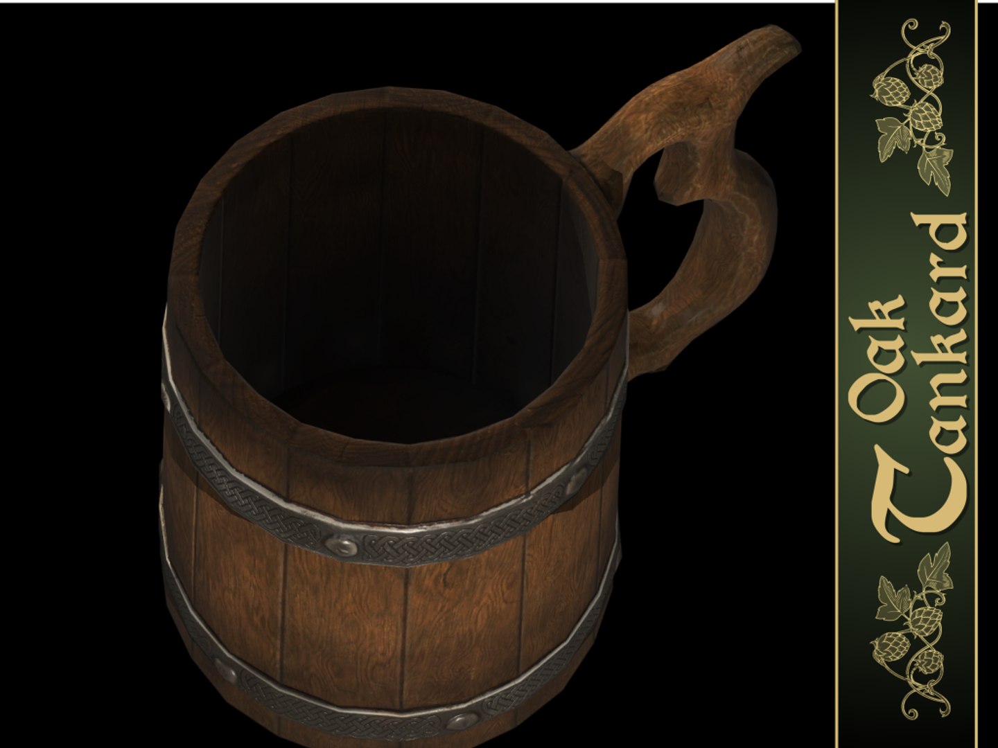 oak tankard 3d model
