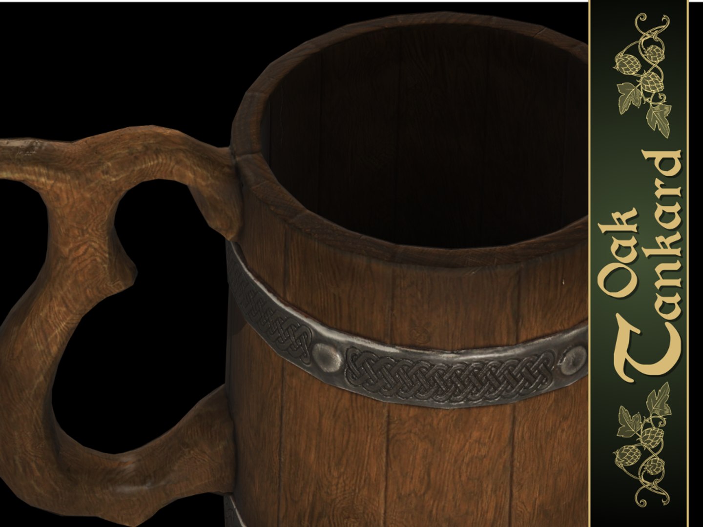 oak tankard 3d model