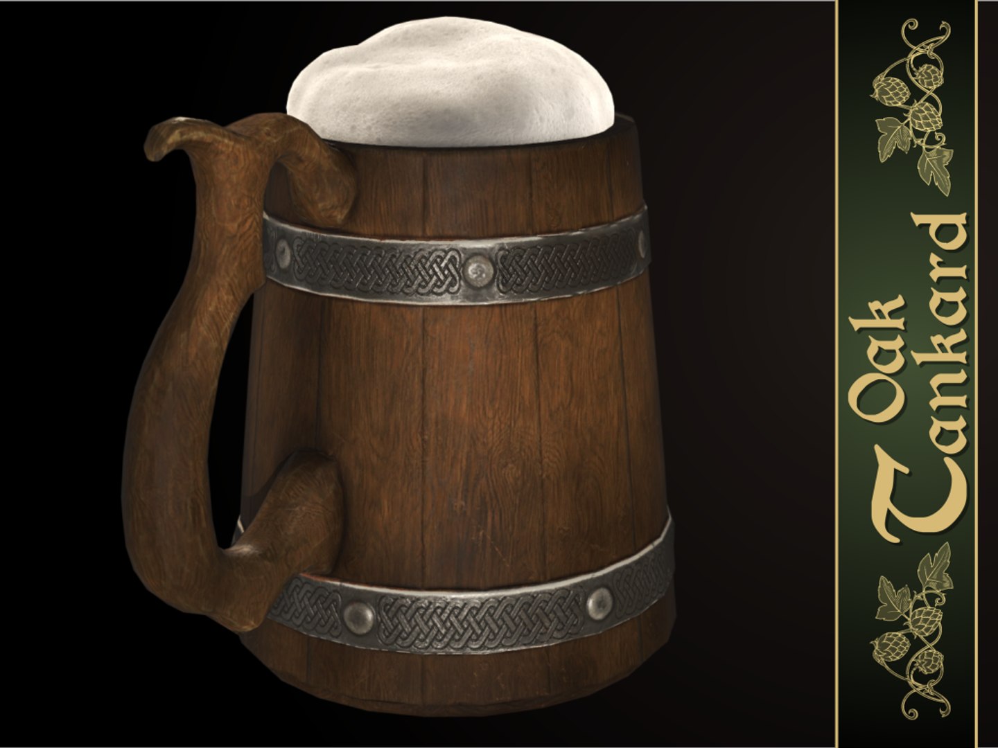 oak tankard 3d model