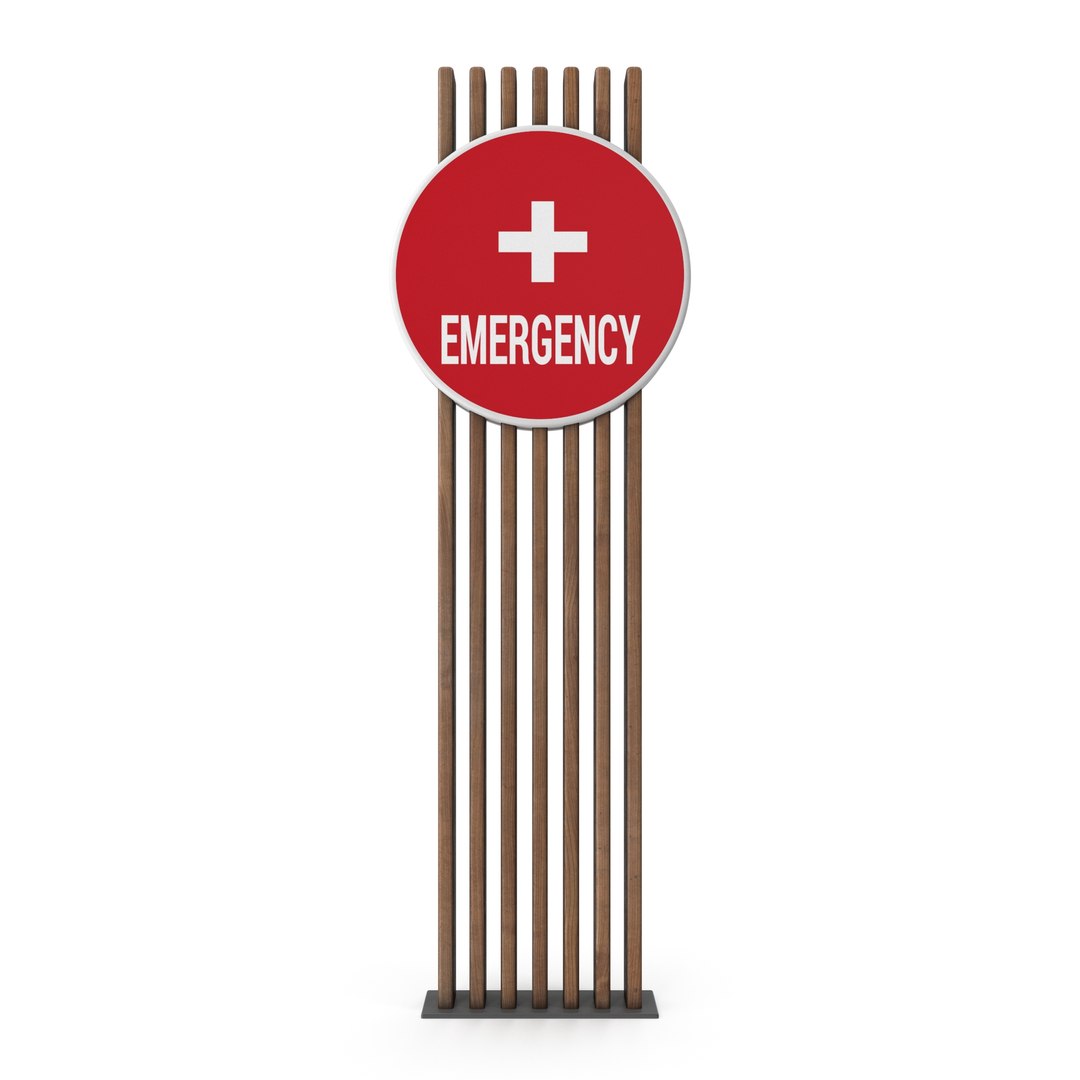 3D Model Emergency Service Area Sign Model - TurboSquid 2293404