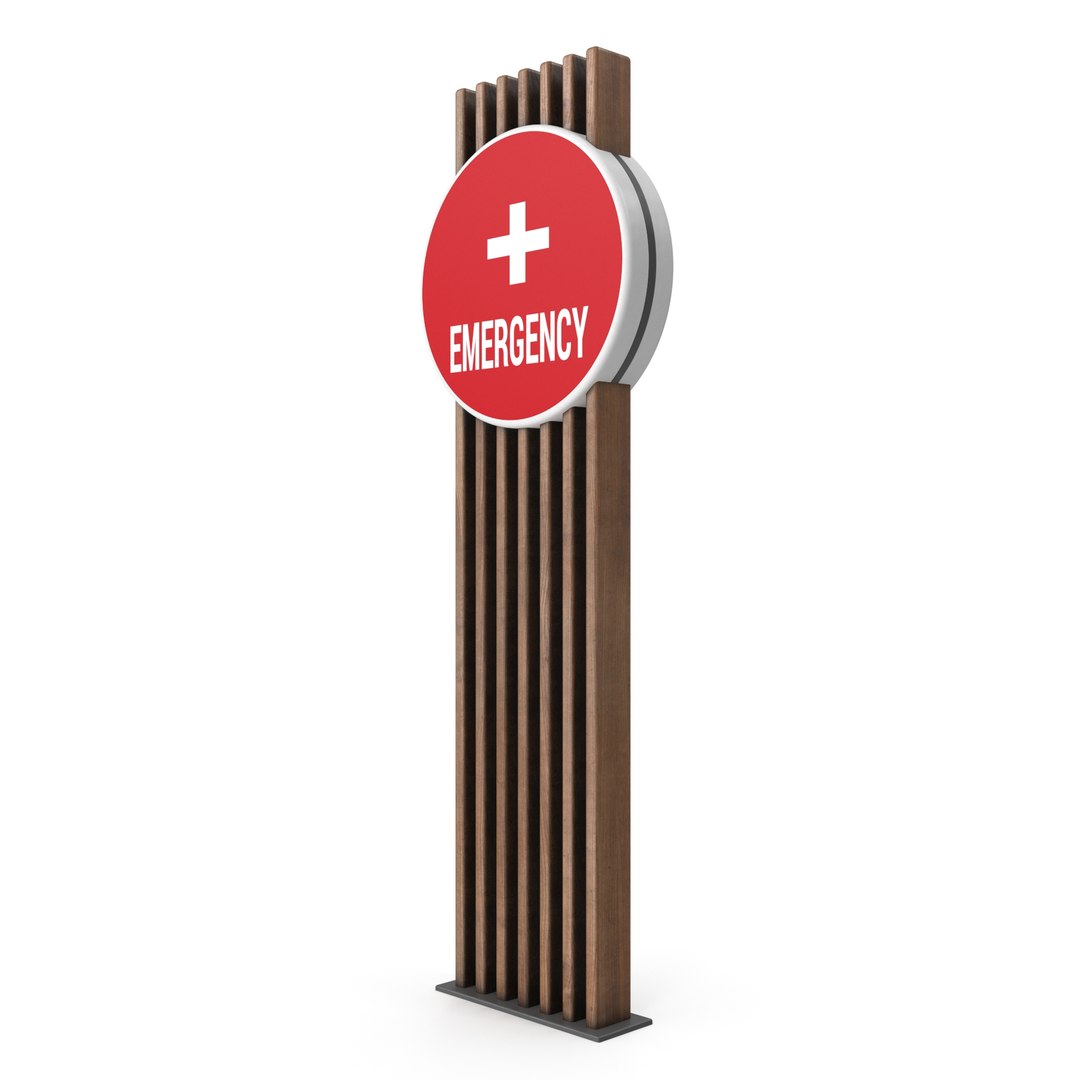 3D Model Emergency Service Area Sign Model - TurboSquid 2293404