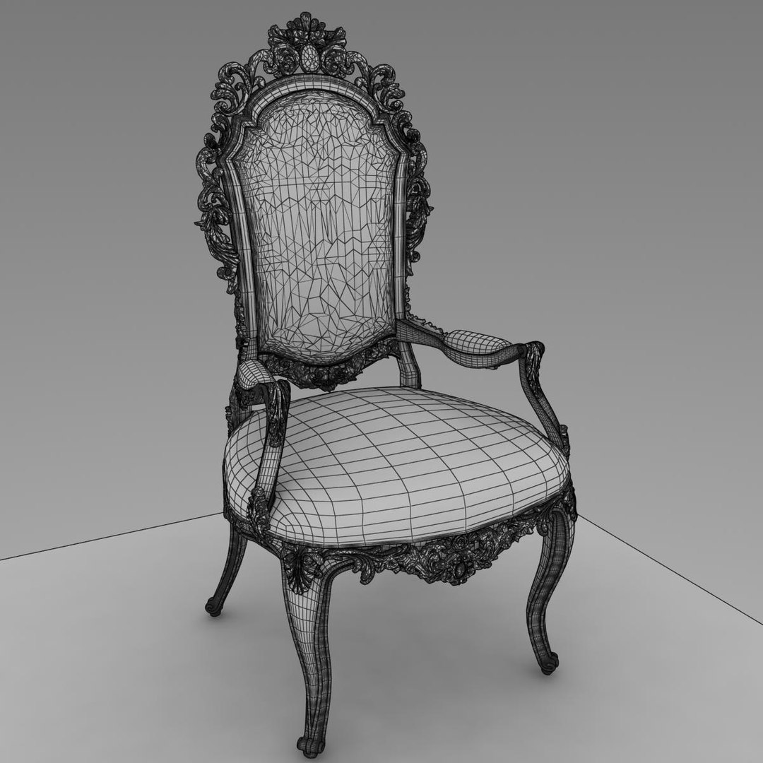 Baroque chair 3D model - TurboSquid 1221185