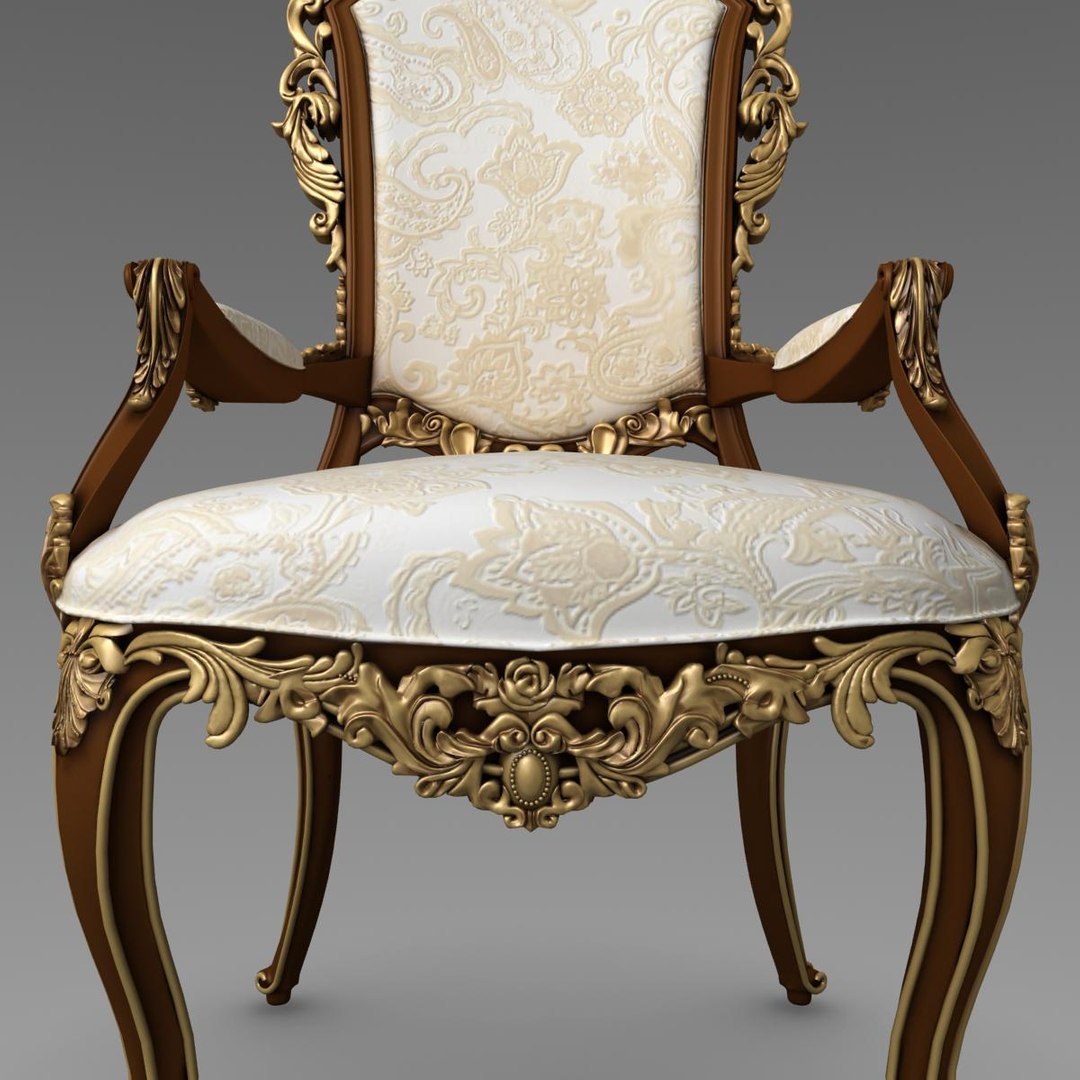 Baroque chair 3D model - TurboSquid 1221185