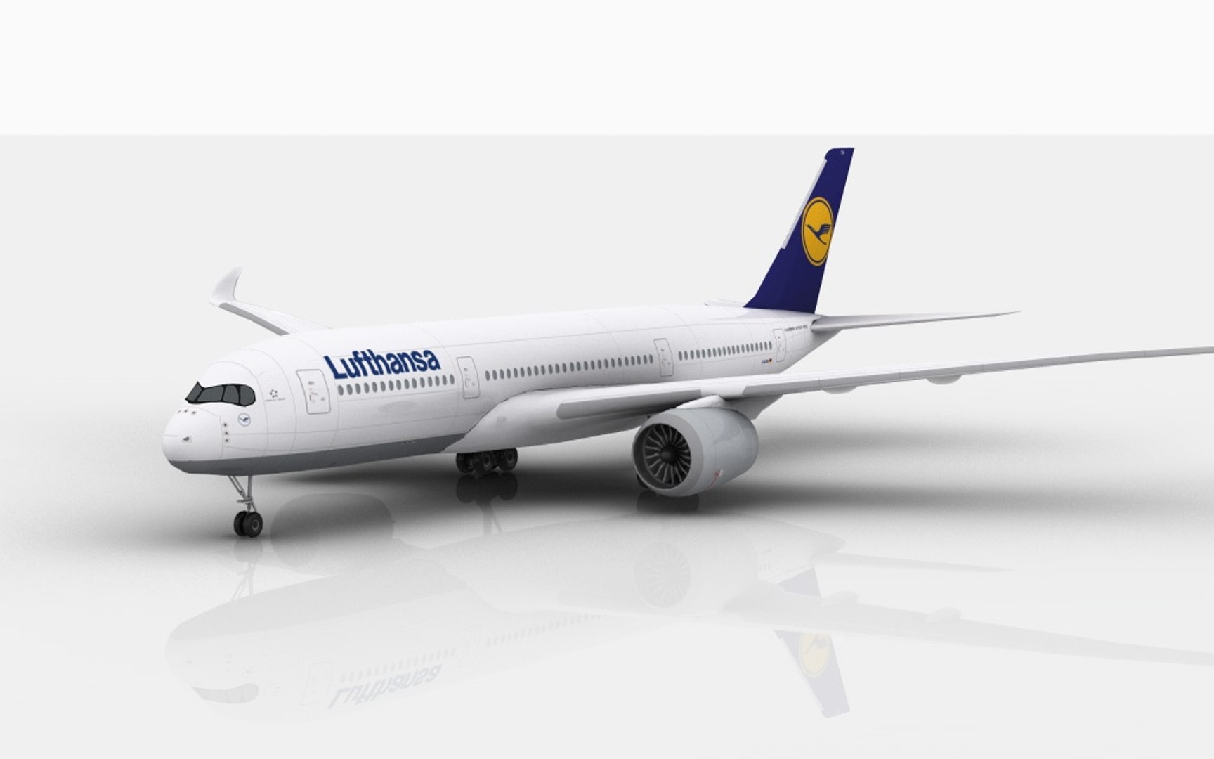 3D Airbus A350 Lufthansa Model - TurboSquid 1362997