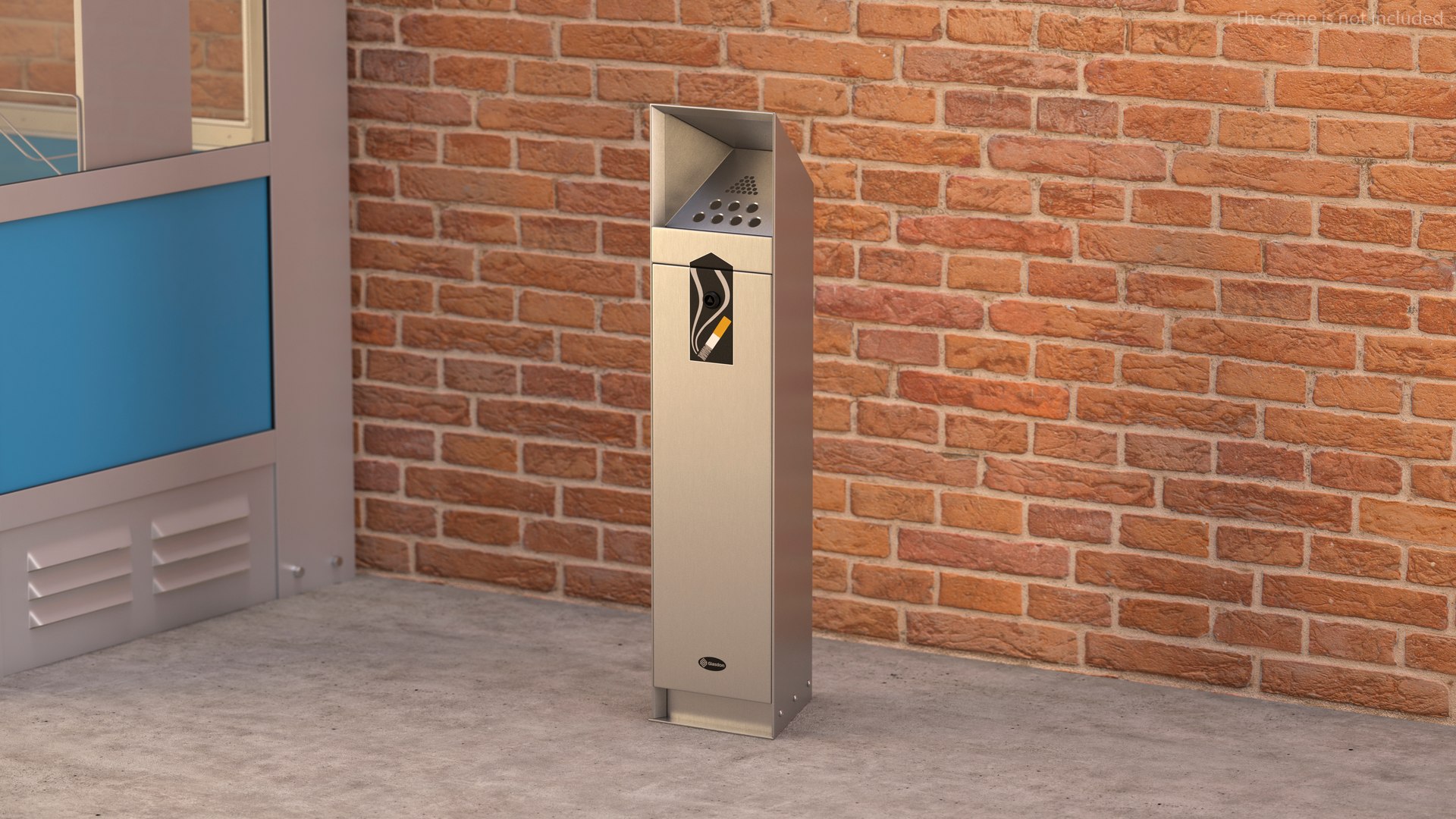 Glasdon Stainless Steel Ashguard Cigarette Bin 3D Model - TurboSquid ...