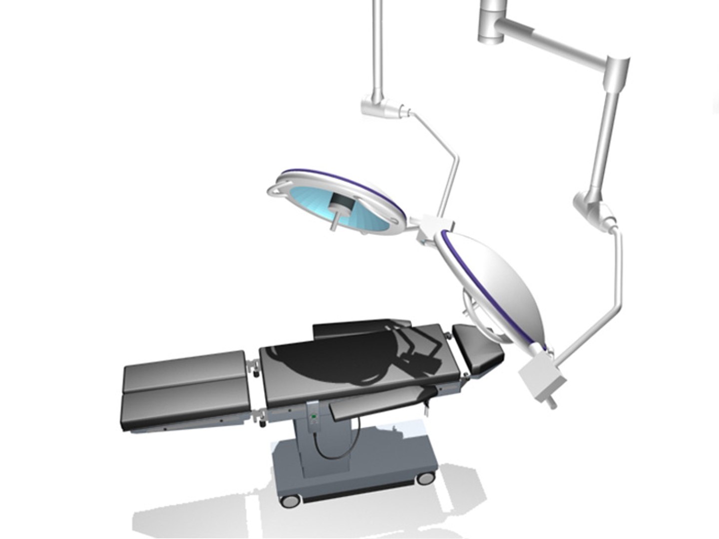 3d Surgery Table Lights Model