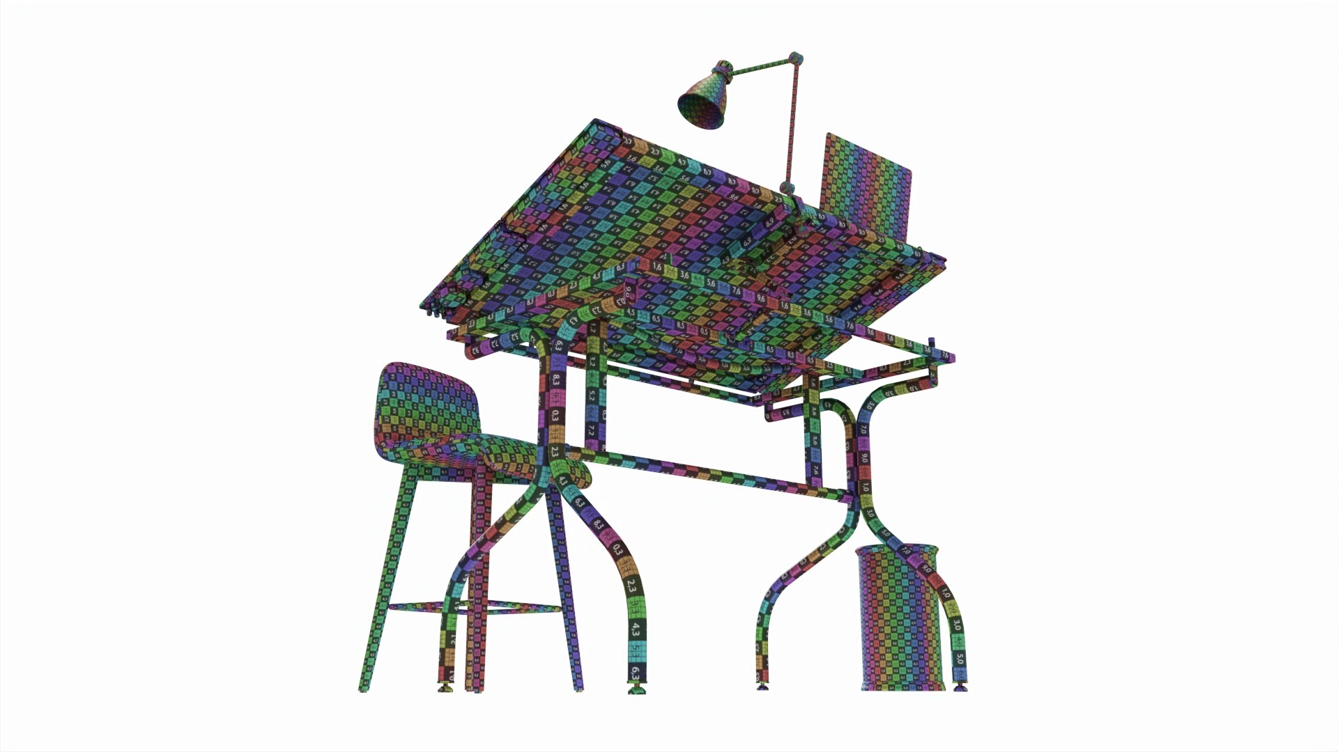 3D Complete Draftsman Workplace Model - TurboSquid 2265499