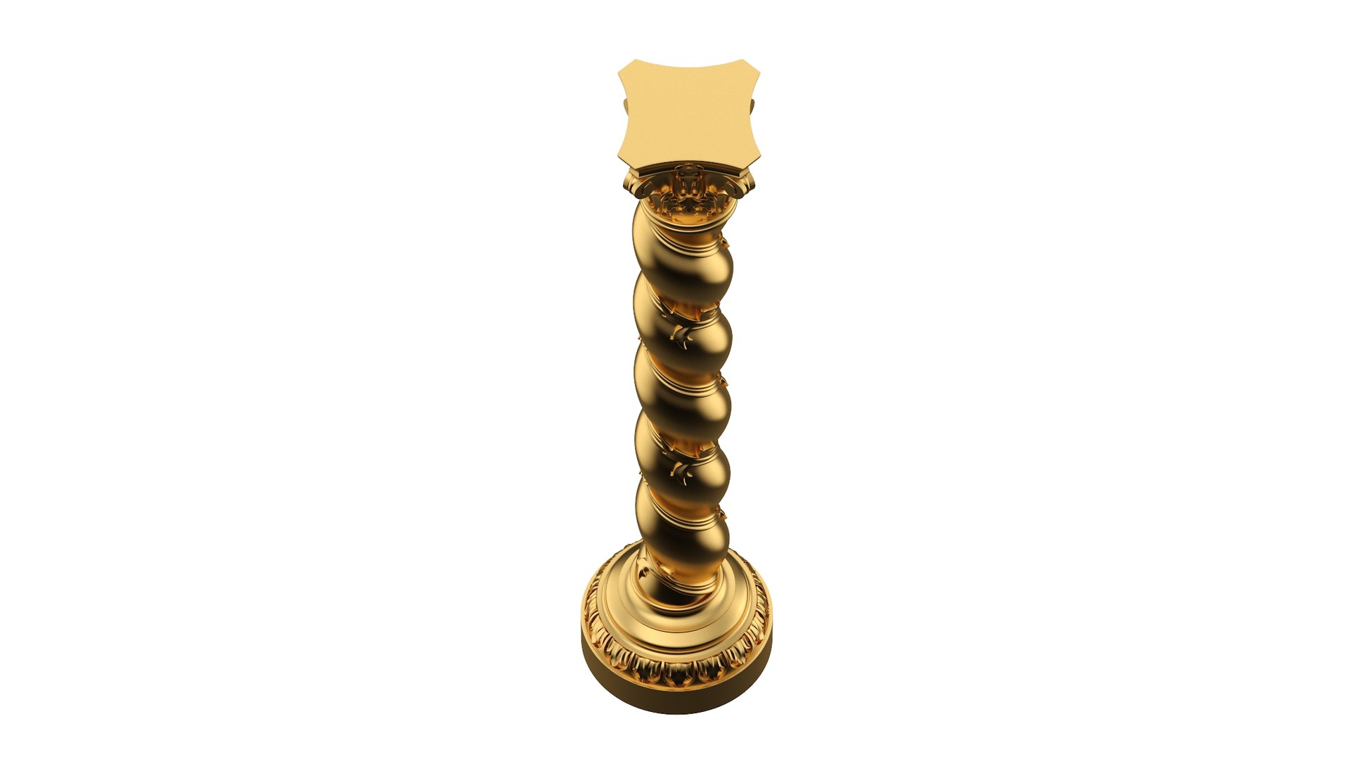 Solomonic Column Old 3D Model - TurboSquid 1618991