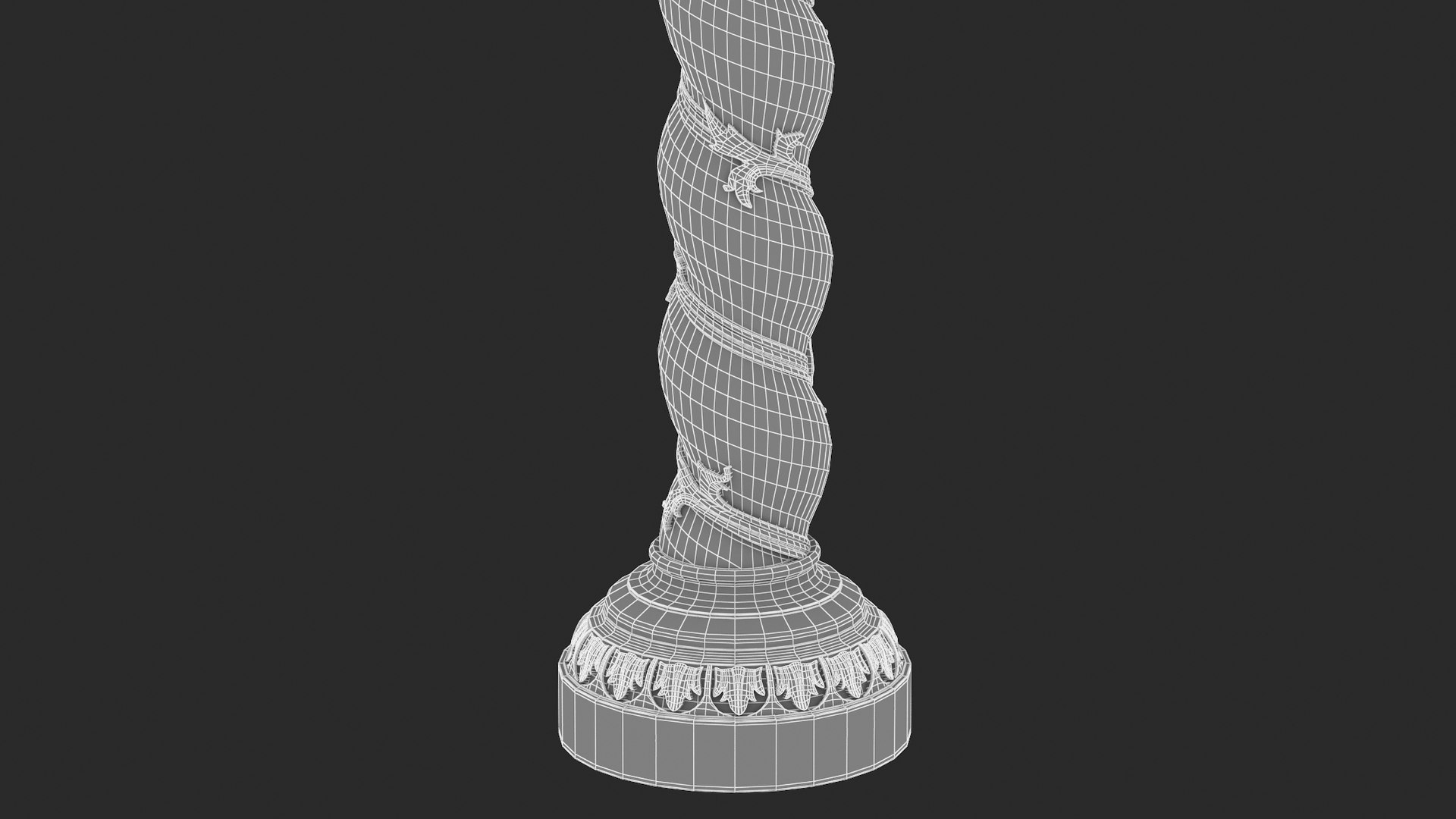 Solomonic Column Old 3D Model - TurboSquid 1618991