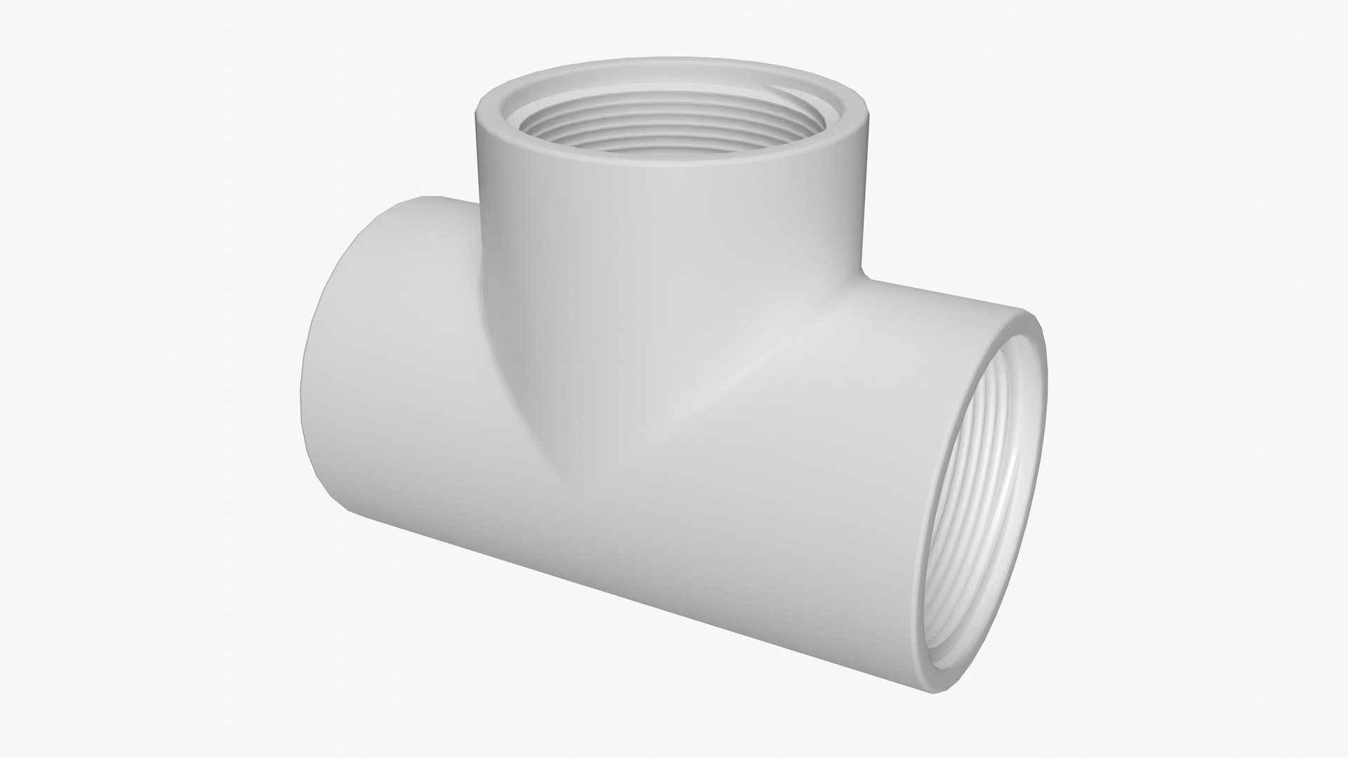 3D PVC Tee Female - TurboSquid 2093849