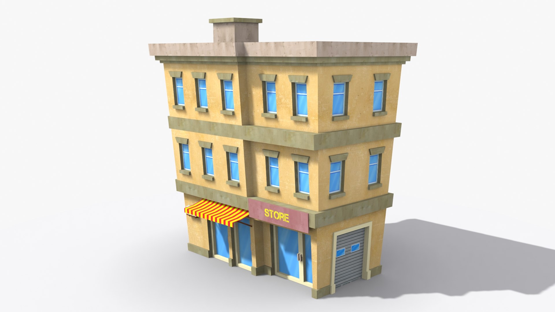 3D Cartoon Building X1 - TurboSquid 1832283