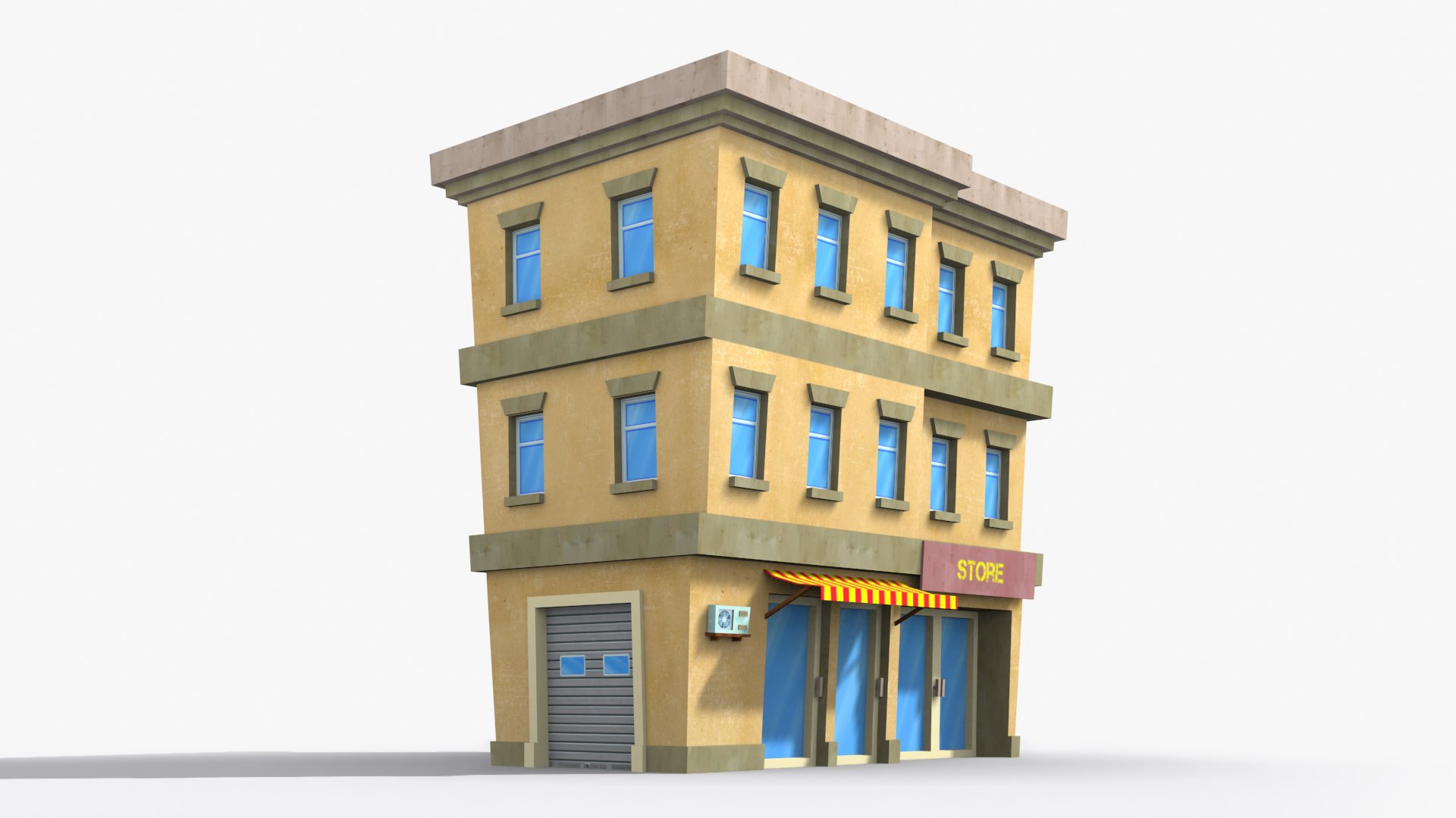 3D Cartoon Building X1 - TurboSquid 1832283