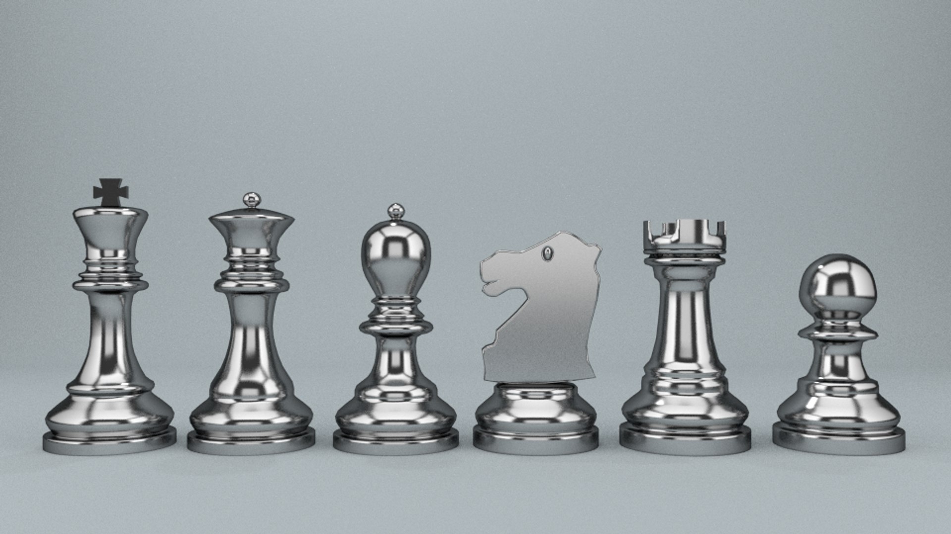 Set Chessmen 3d Model