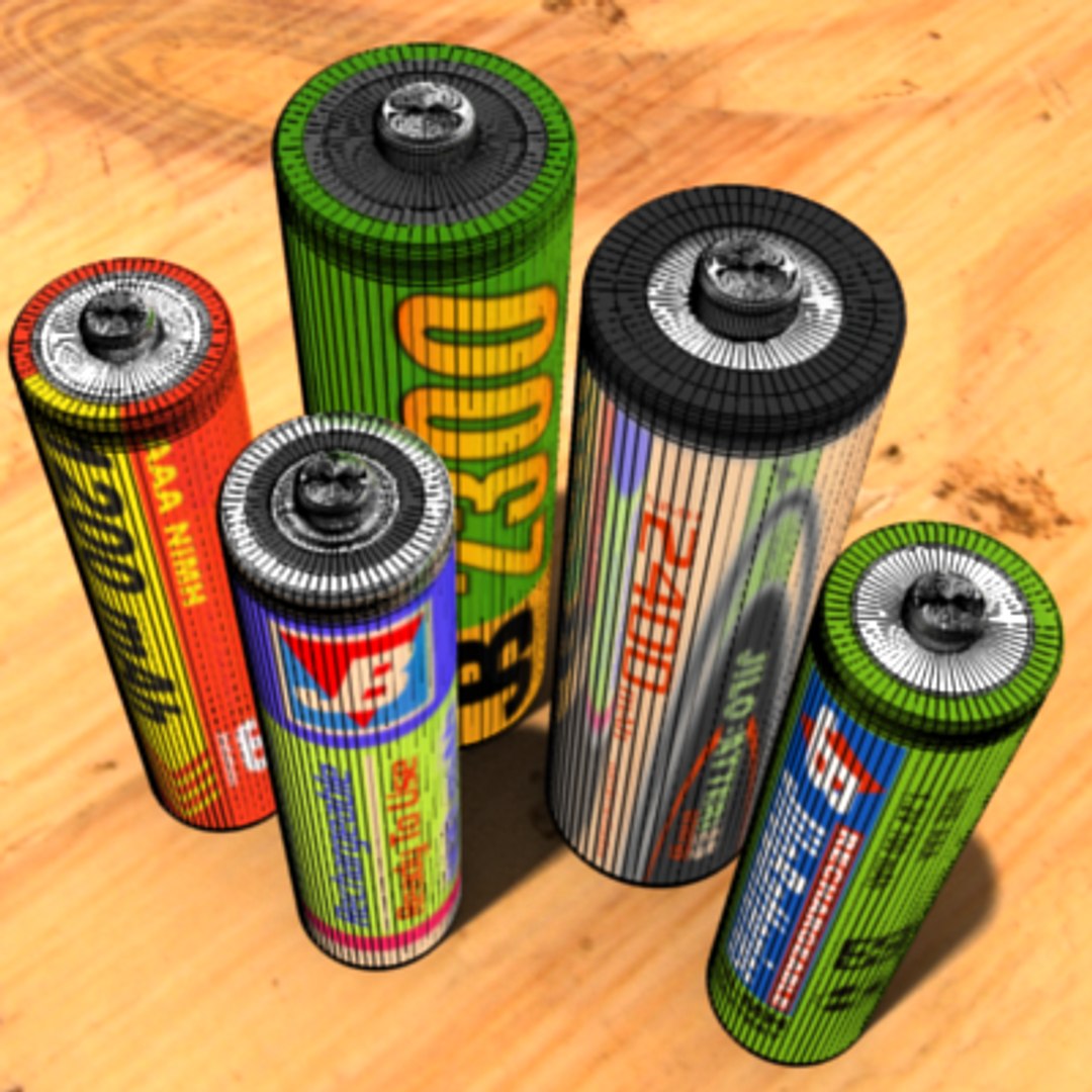 3d Model Batteries Hi-res