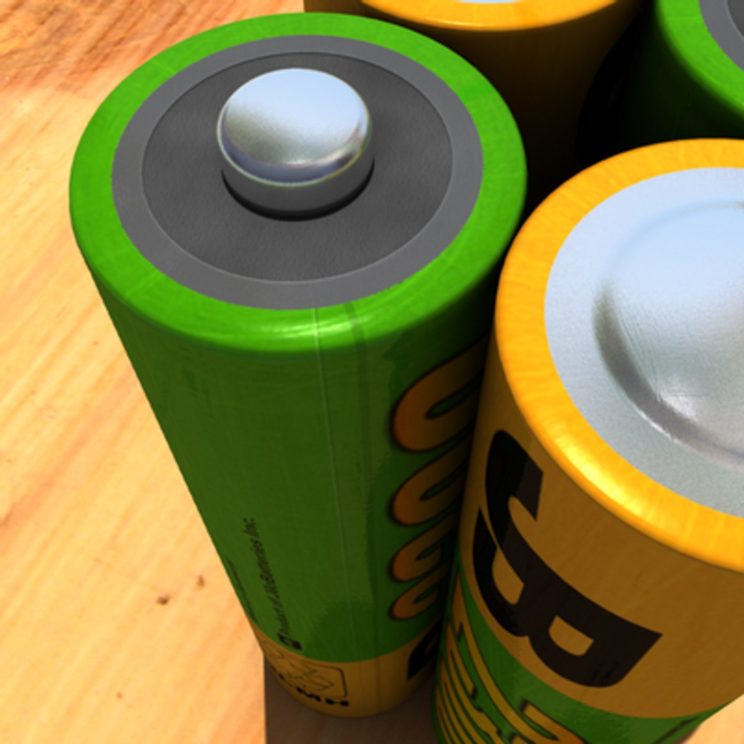 3d Model Batteries Hi-res