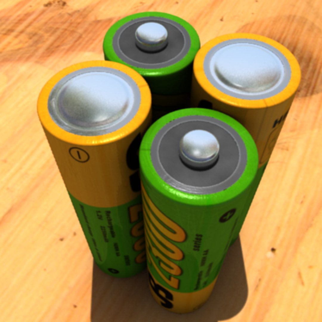 3d Model Batteries Hi-res