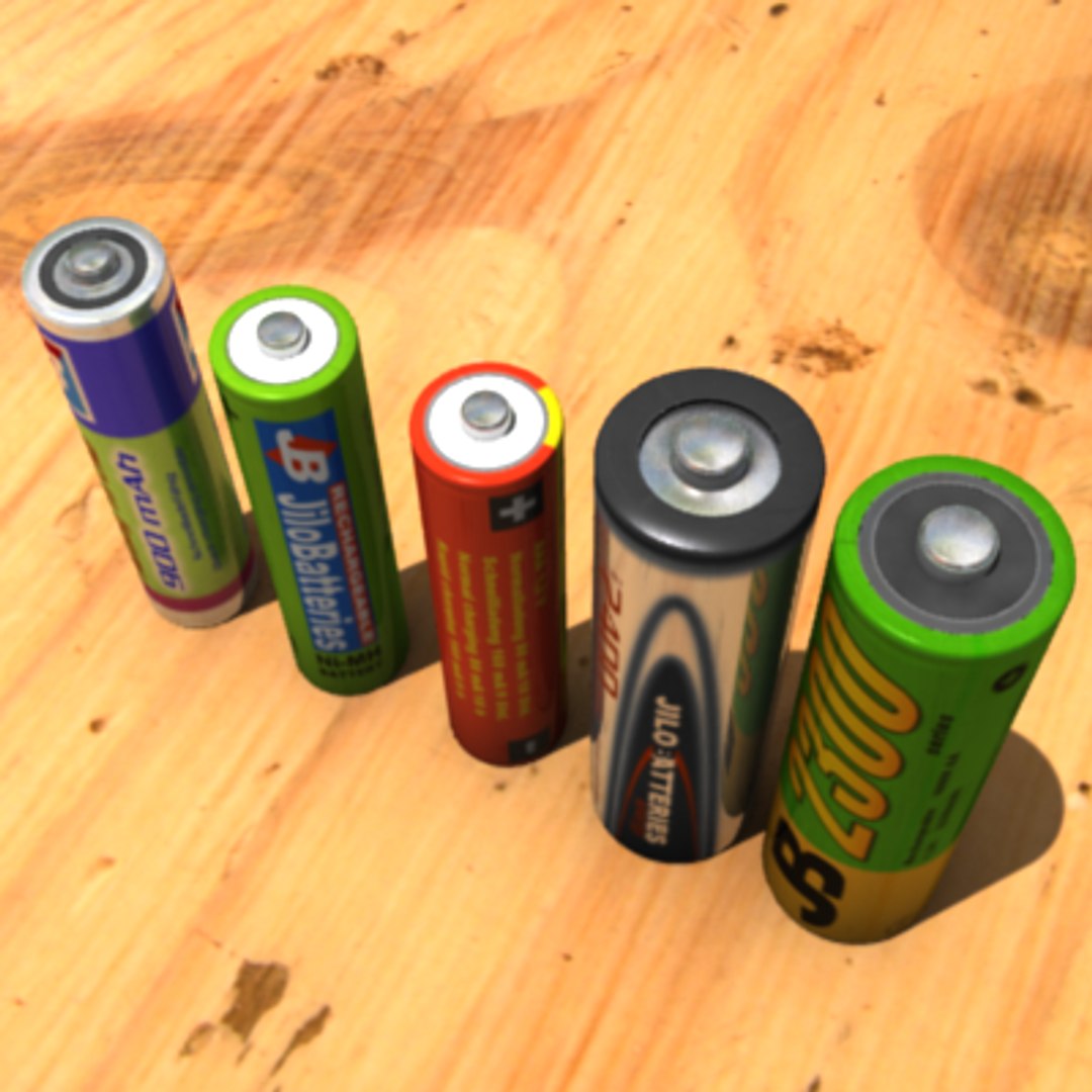3d Model Batteries Hi-res