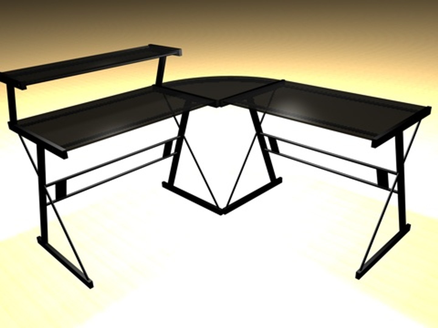 Computer Desk 3d Model