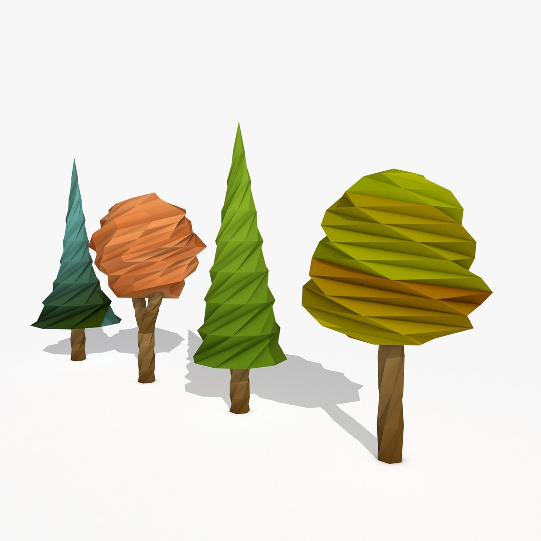 Cartoon Trees C4d