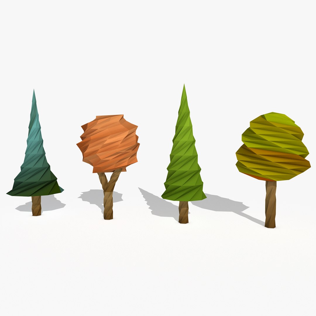 Cartoon Trees C4d