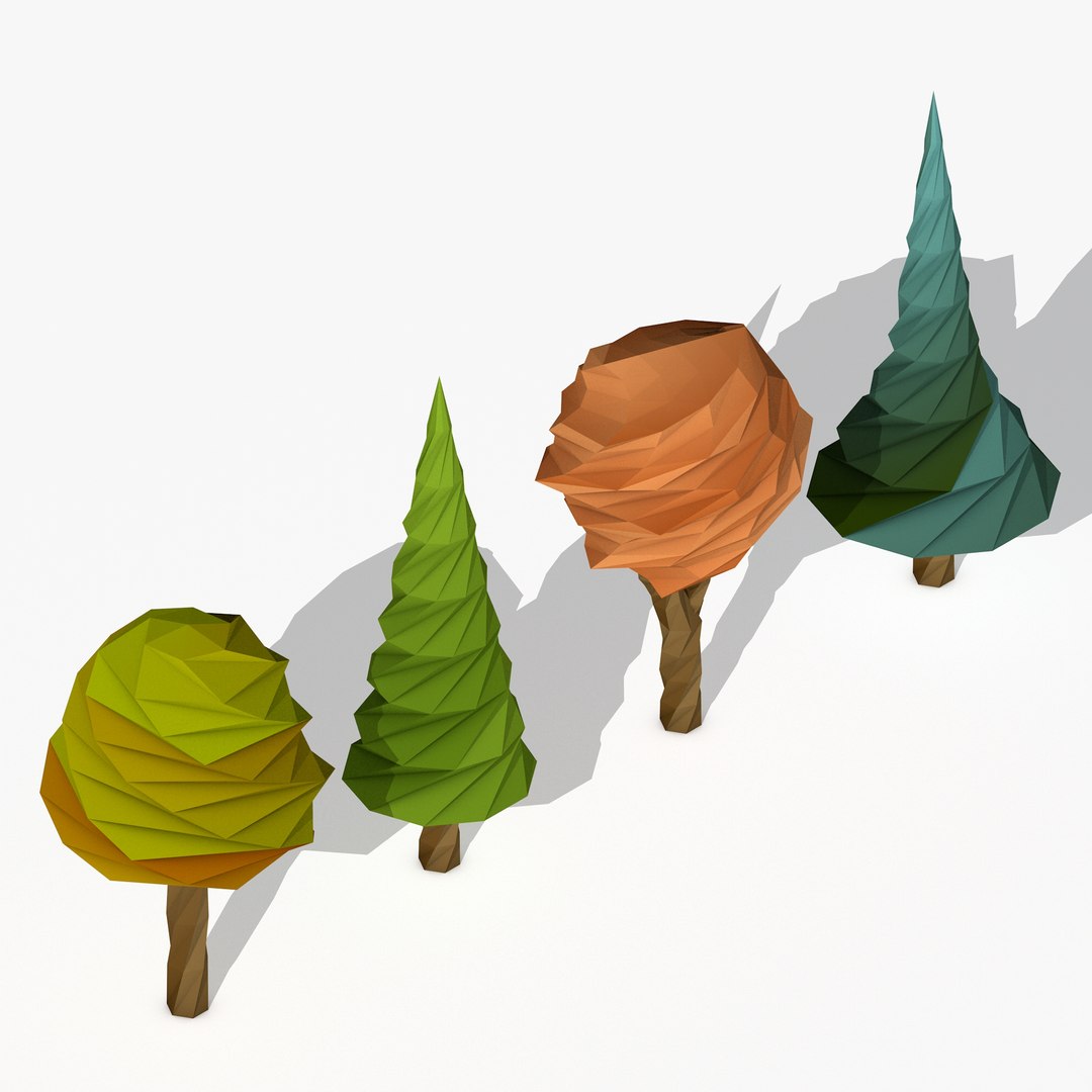 Cartoon Trees C4d