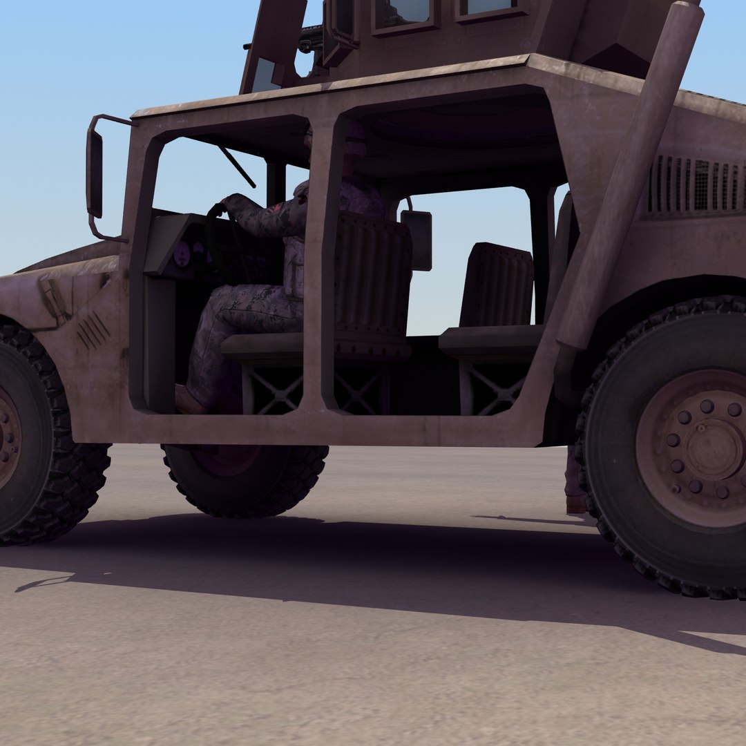 3d Model M1114 Hmmwv Driver