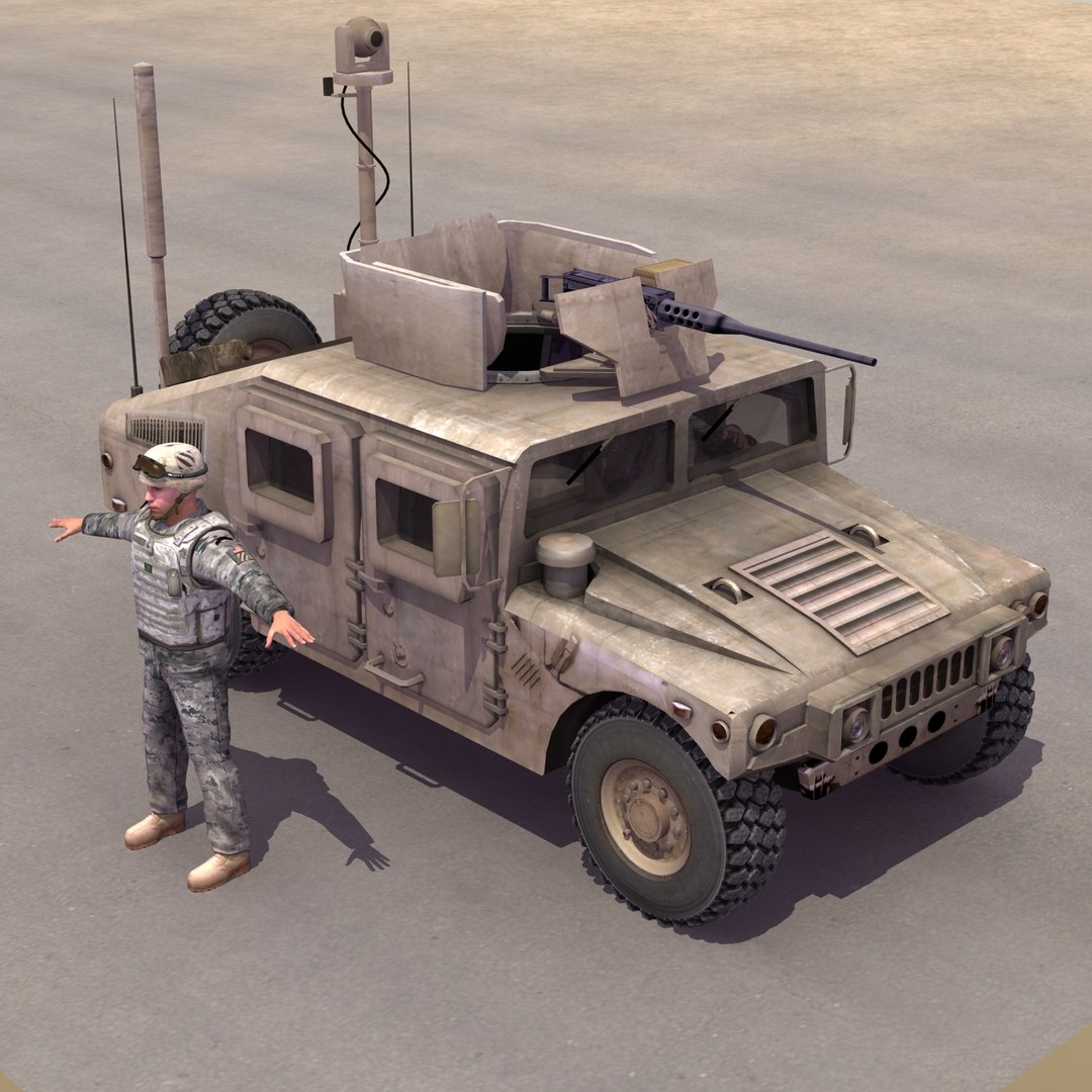 3d Model M1114 Hmmwv Driver