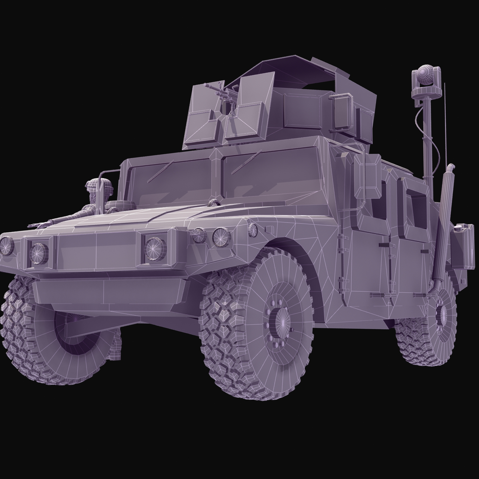 3d model m1114 hmmwv driver