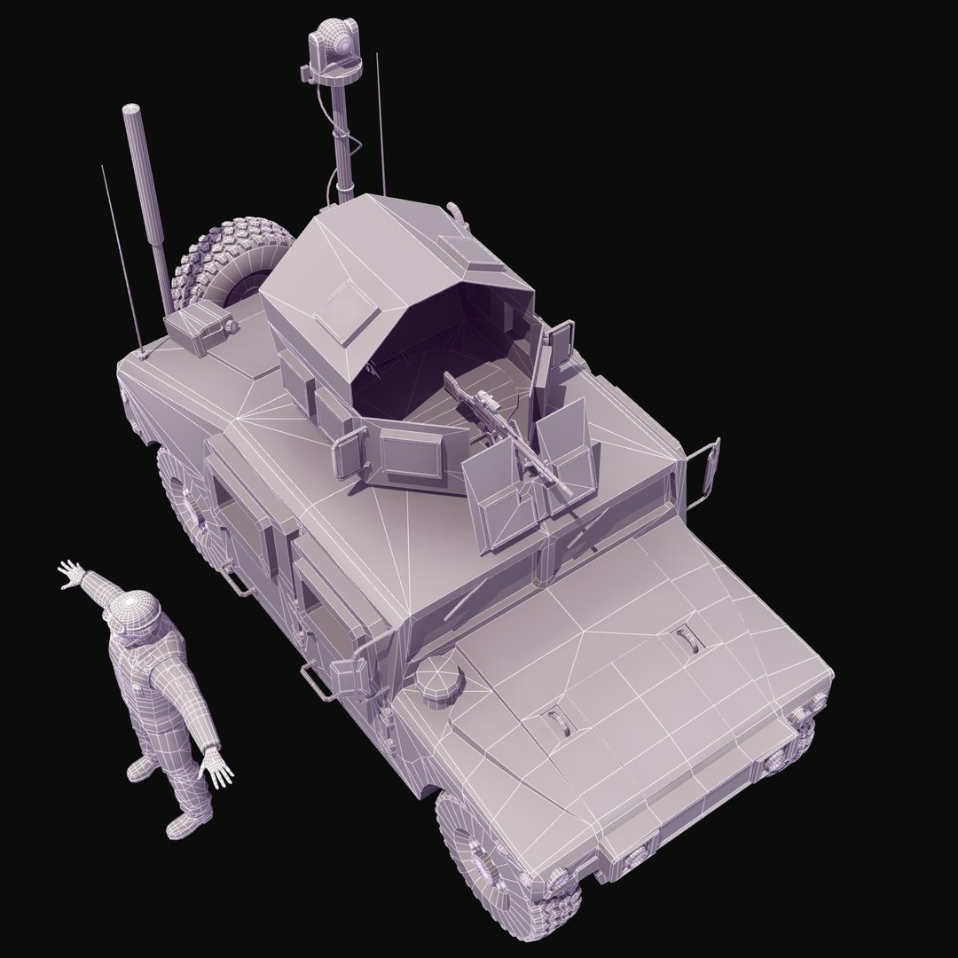3d Model M1114 Hmmwv Driver
