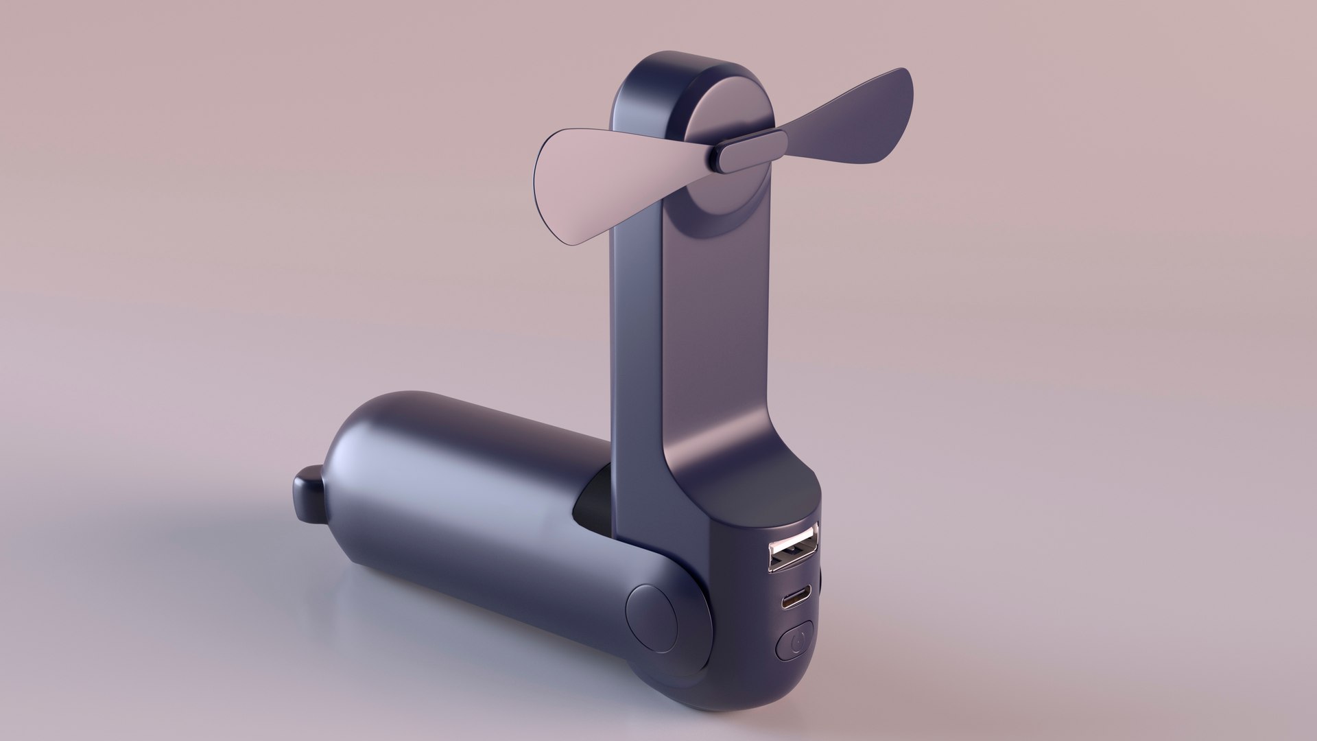 Pocket Size Jisulife Fan Blue Model - TurboSquid 2127814