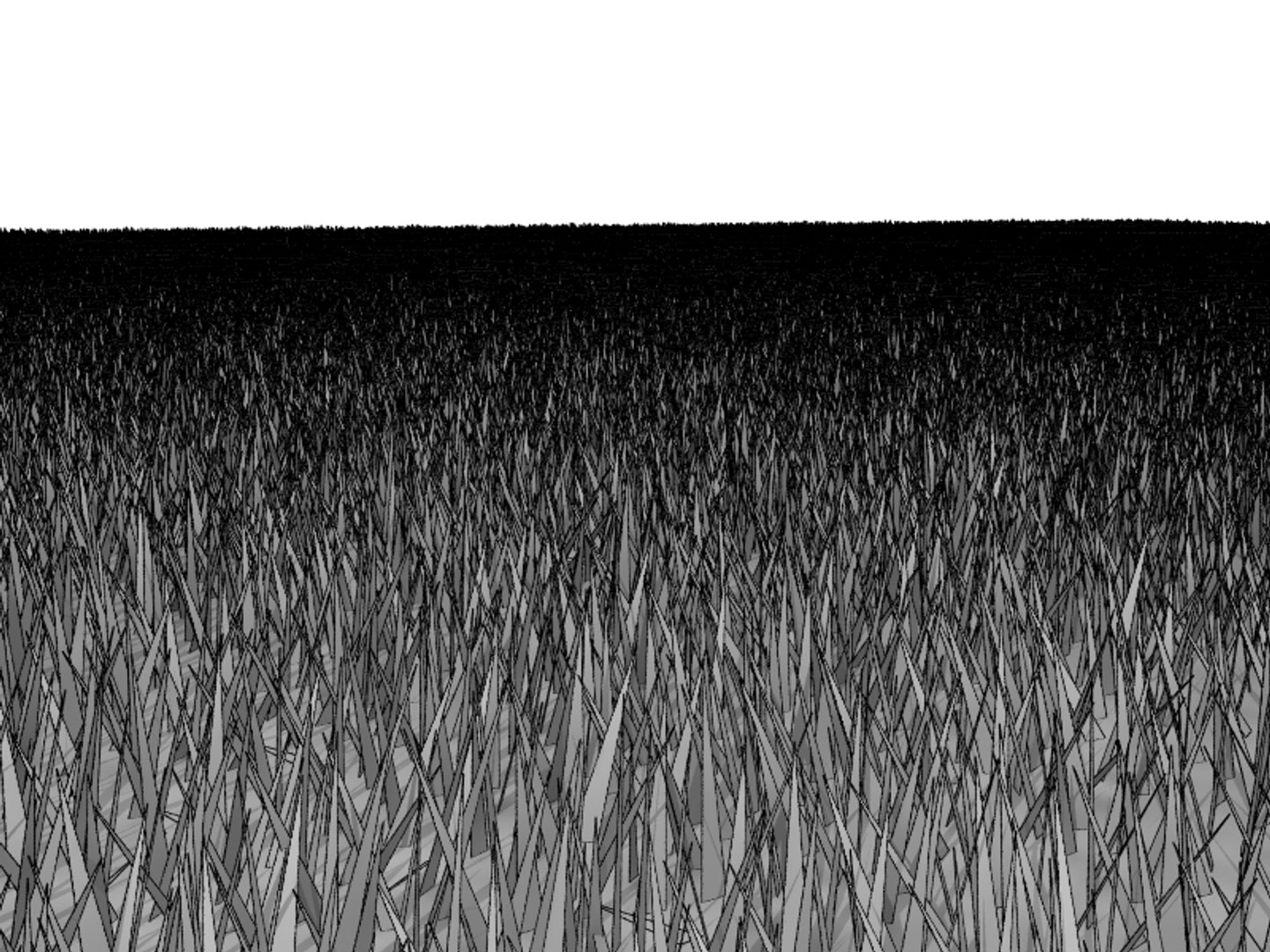 polygonal grass blades 3d model