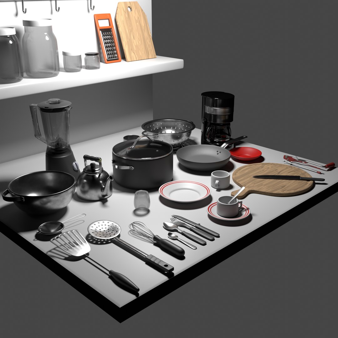 3D Kitchen Tool Set Pack - TurboSquid 1760988