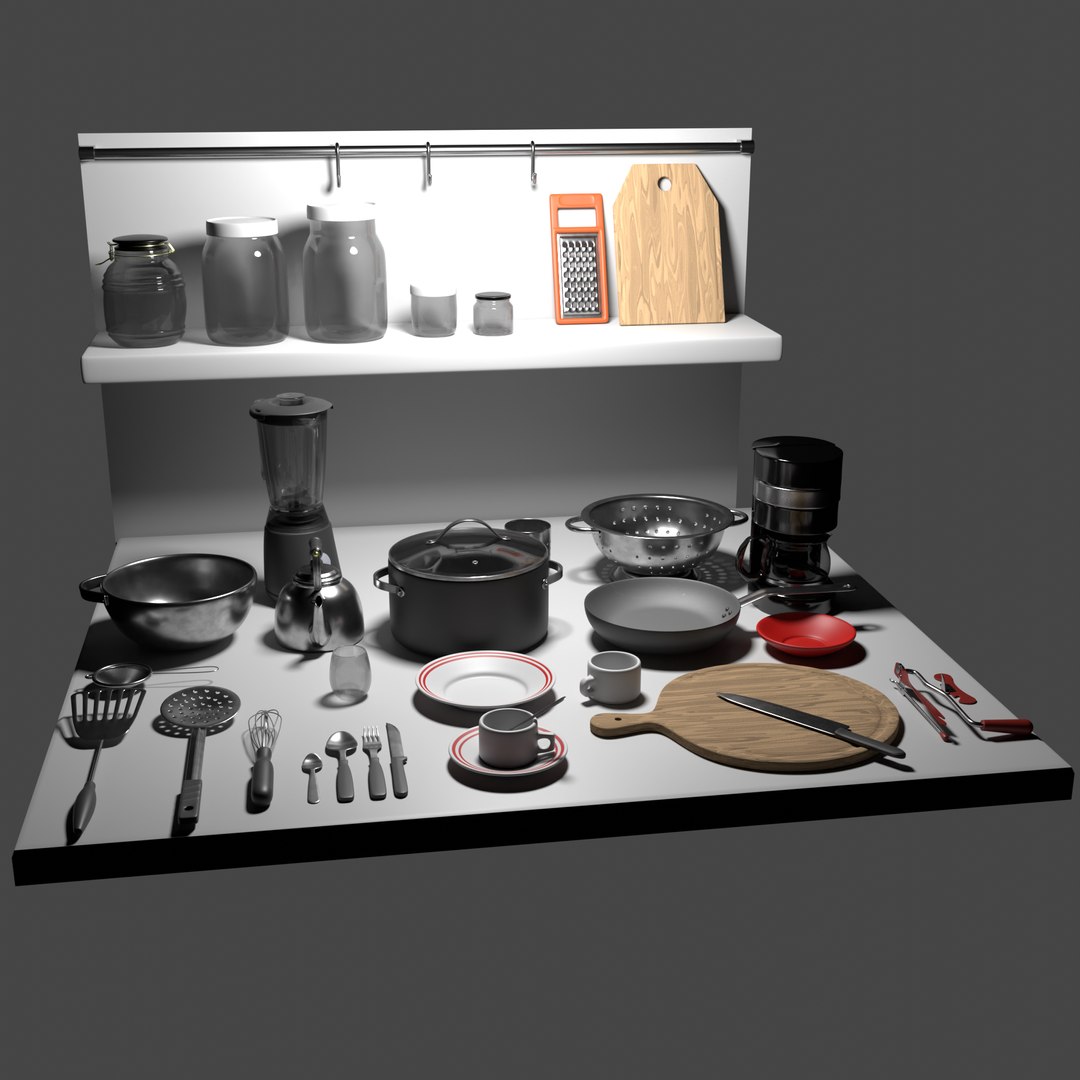 3D Kitchen Tool Set Pack - TurboSquid 1760988