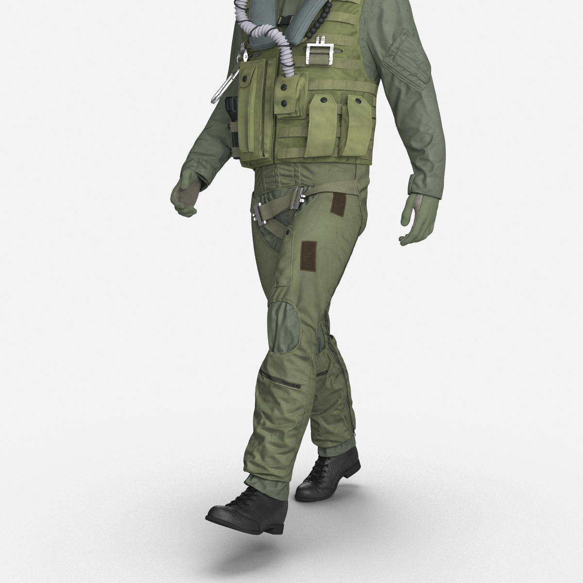 military jet fighter pilot 3d model