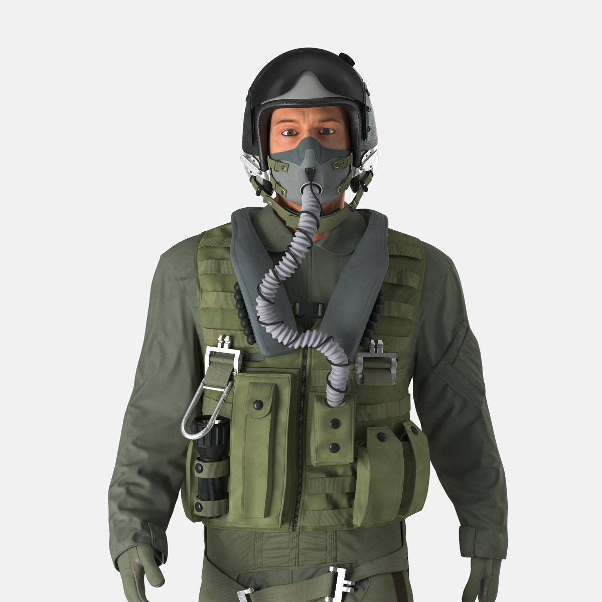 military jet fighter pilot 3d model