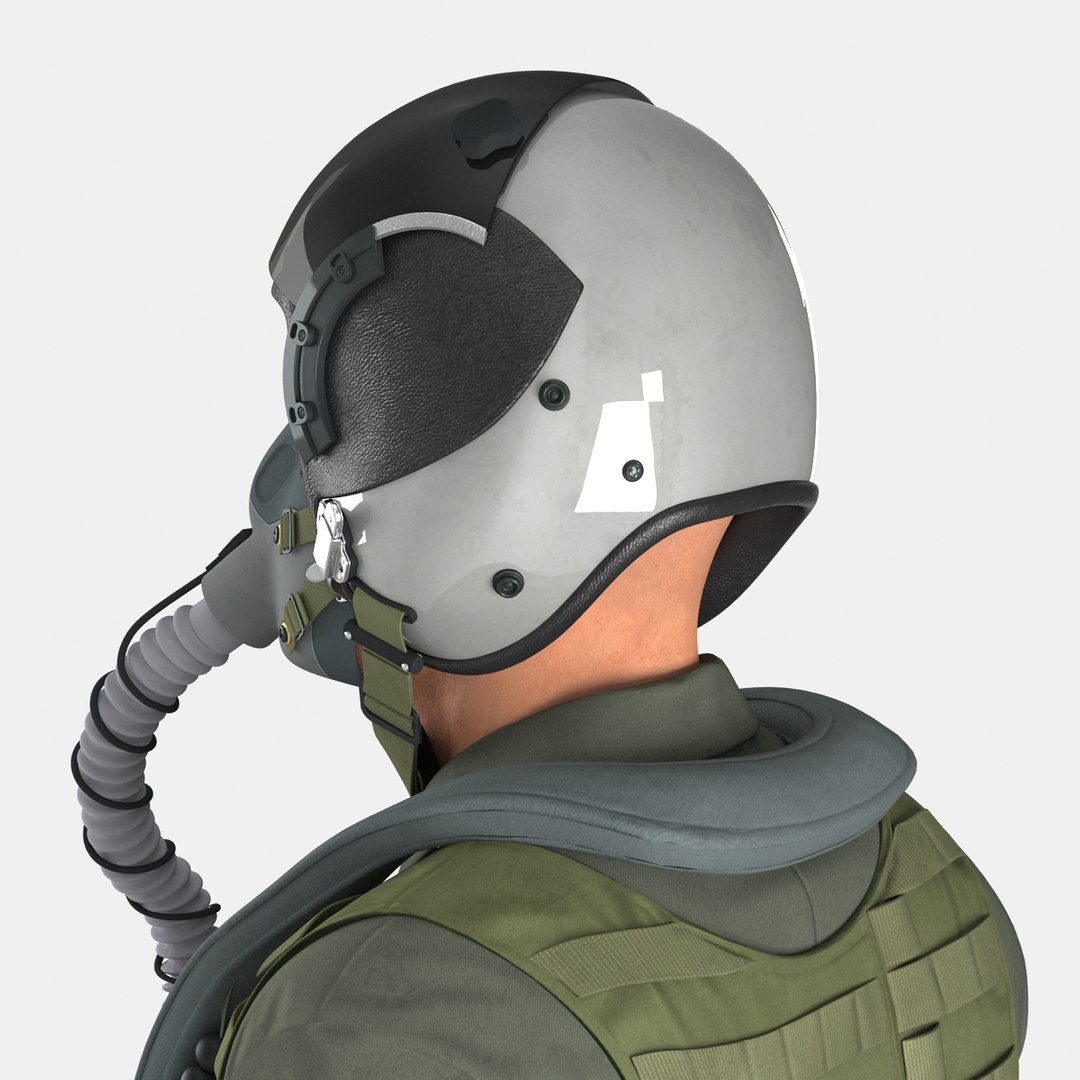 military jet fighter pilot 3d model