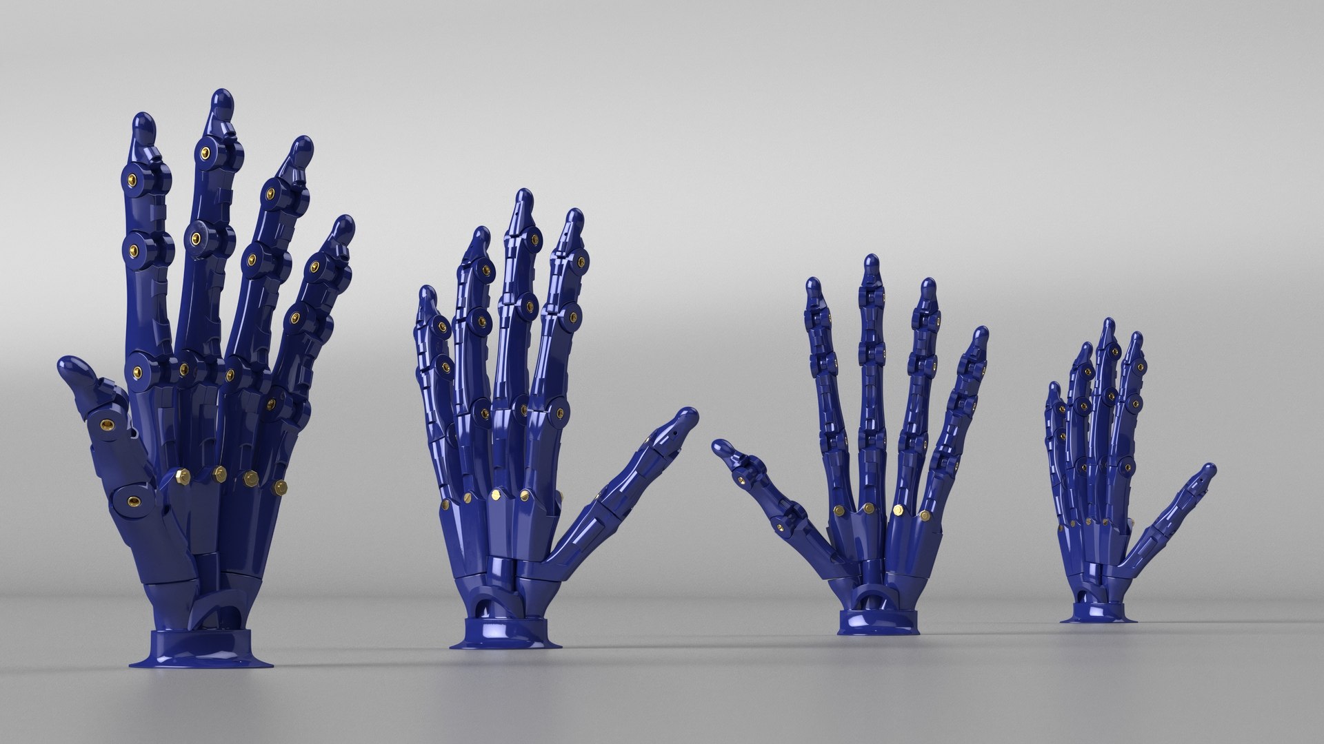 3D Robotic Arm Blue Rigged For Maya - TurboSquid 2250556