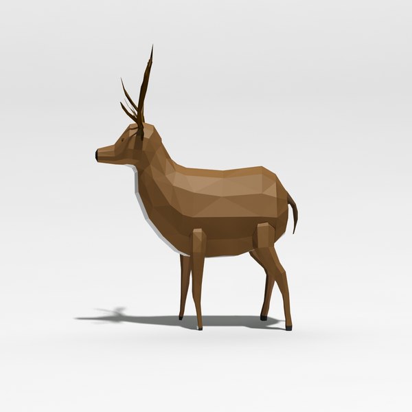 3d model deer cartoon
