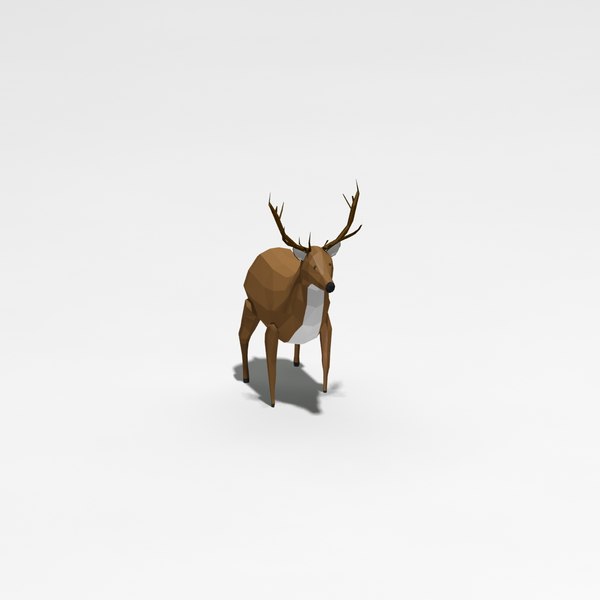 3d model deer cartoon