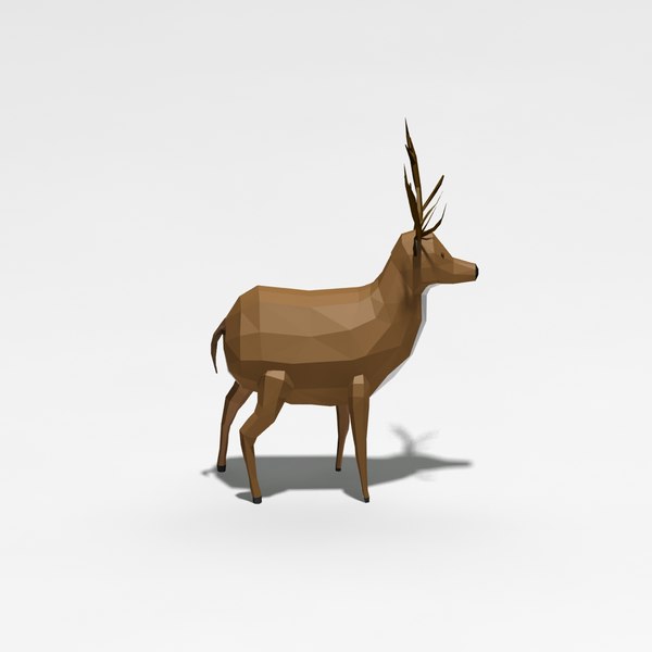 3d model deer cartoon