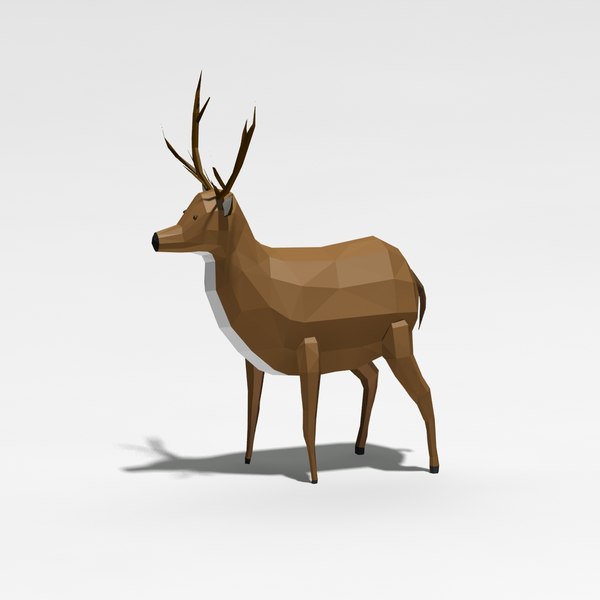 3d model deer cartoon