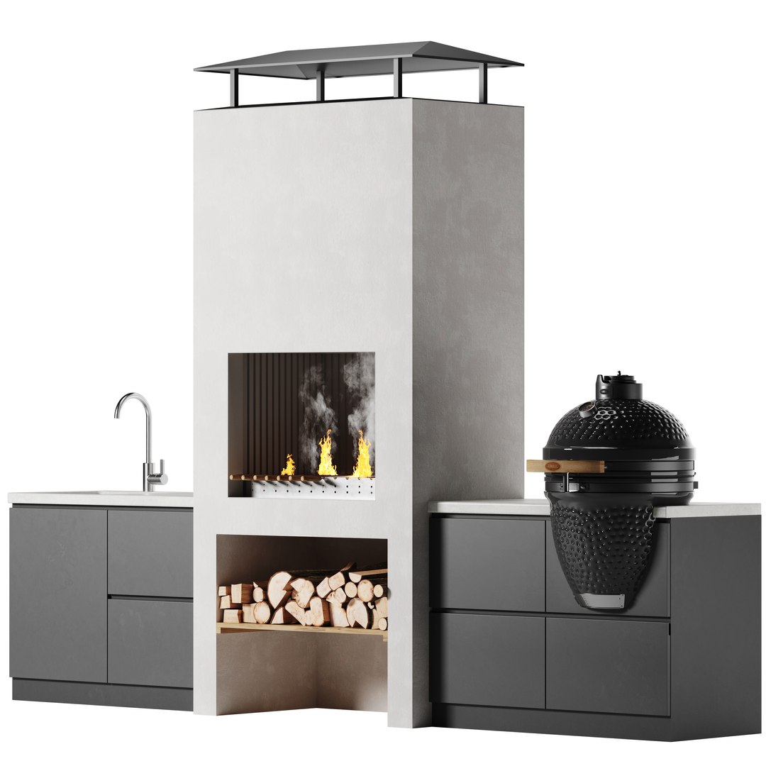 3D BBQ Oven - Poplar - TurboSquid 2251307