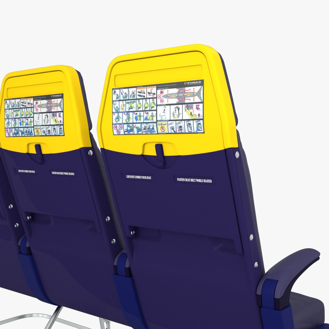 Ryanair Economy Seat 3D Model - TurboSquid 1168836