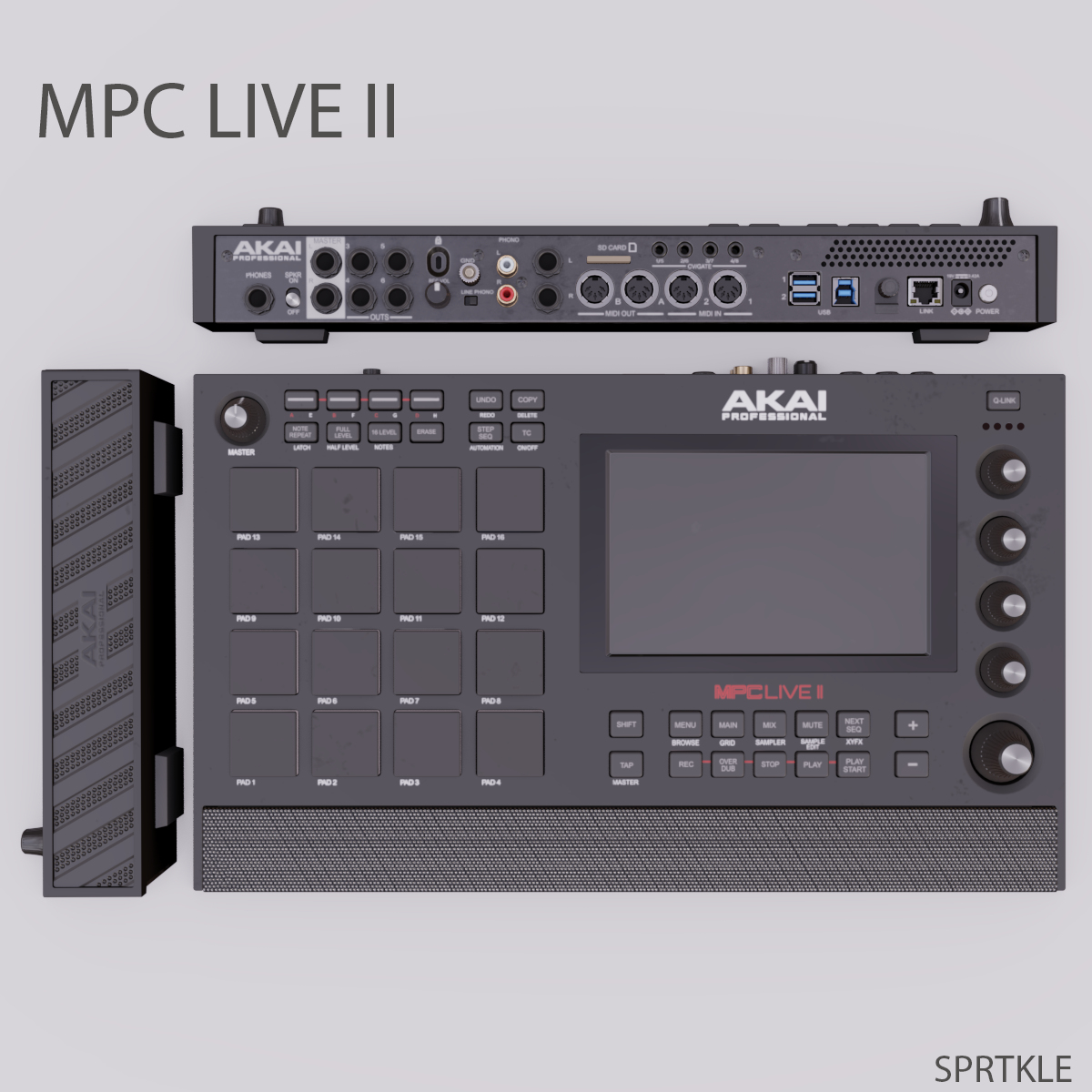 Akai mpc live ii 3D model - TurboSquid 1598781