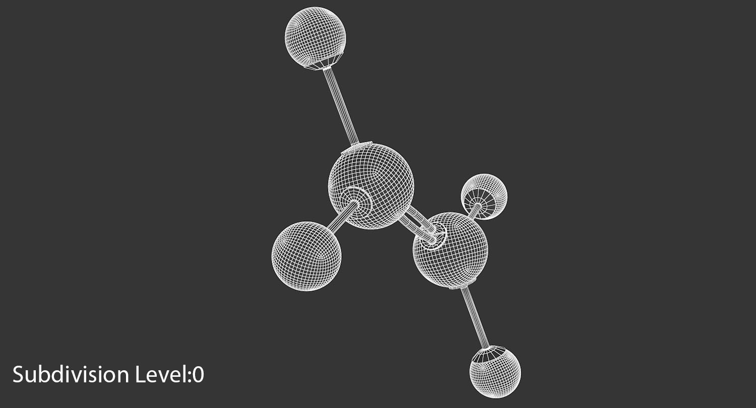 Ethylene molecule 3D model - TurboSquid 1425086