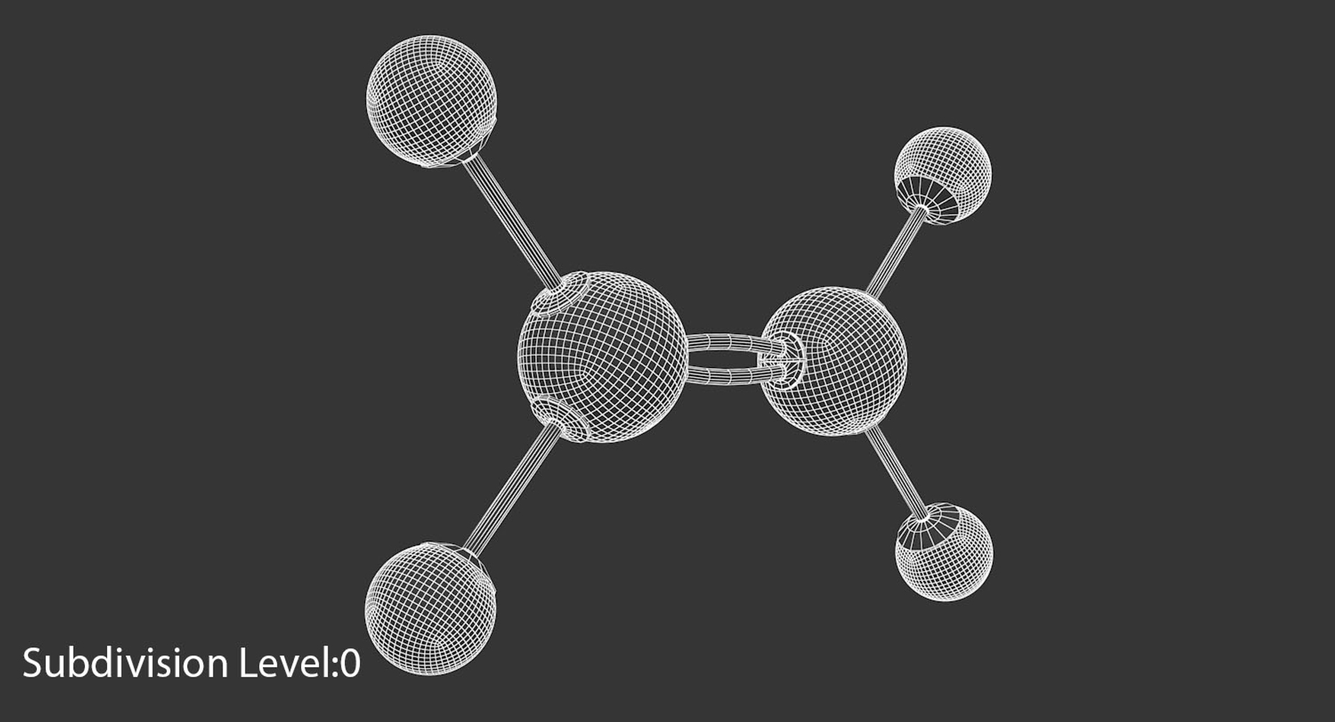 Ethylene molecule 3D model - TurboSquid 1425086