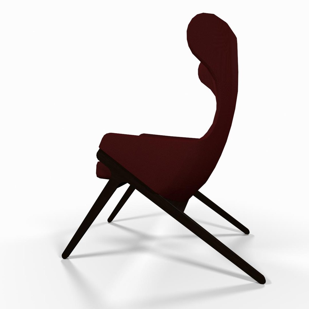 3d Max Reading Chair Red Fabric