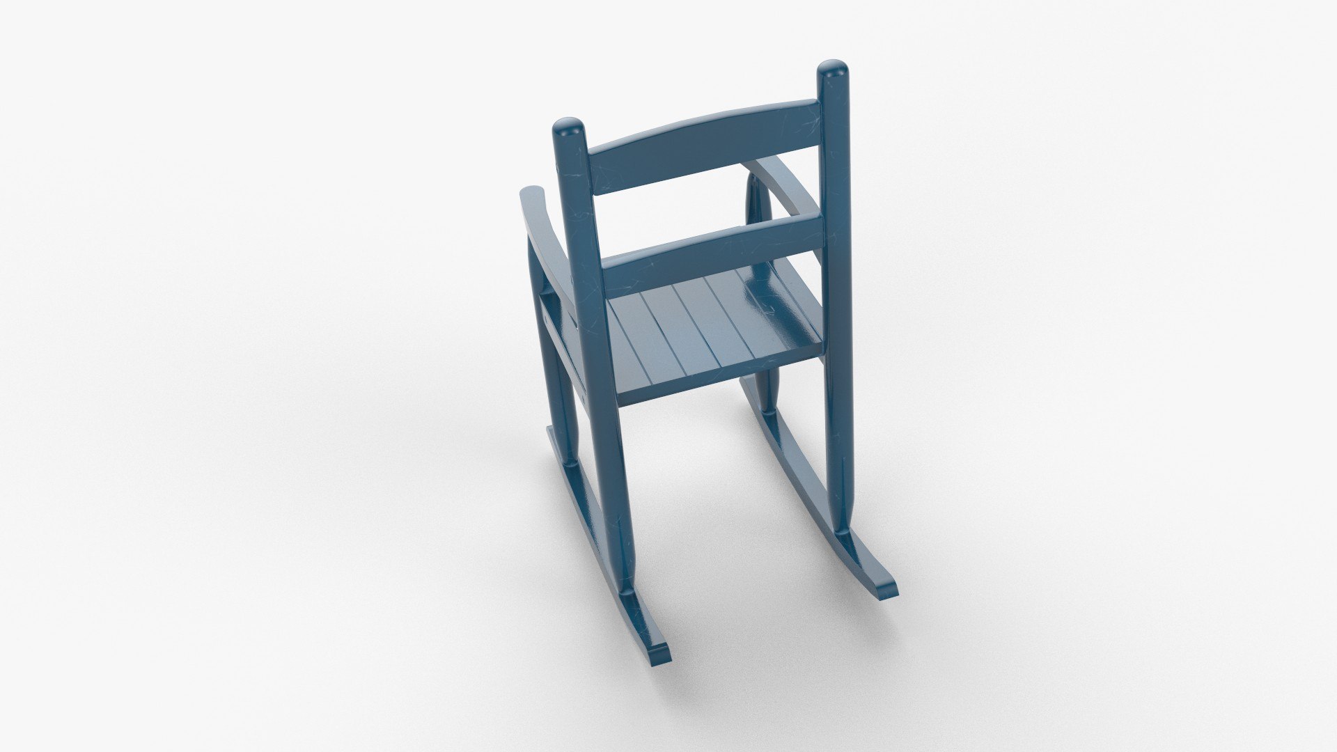 Chair No 9 Rocking Chair Cane Rocker Shiny Plastic Version 3D ...