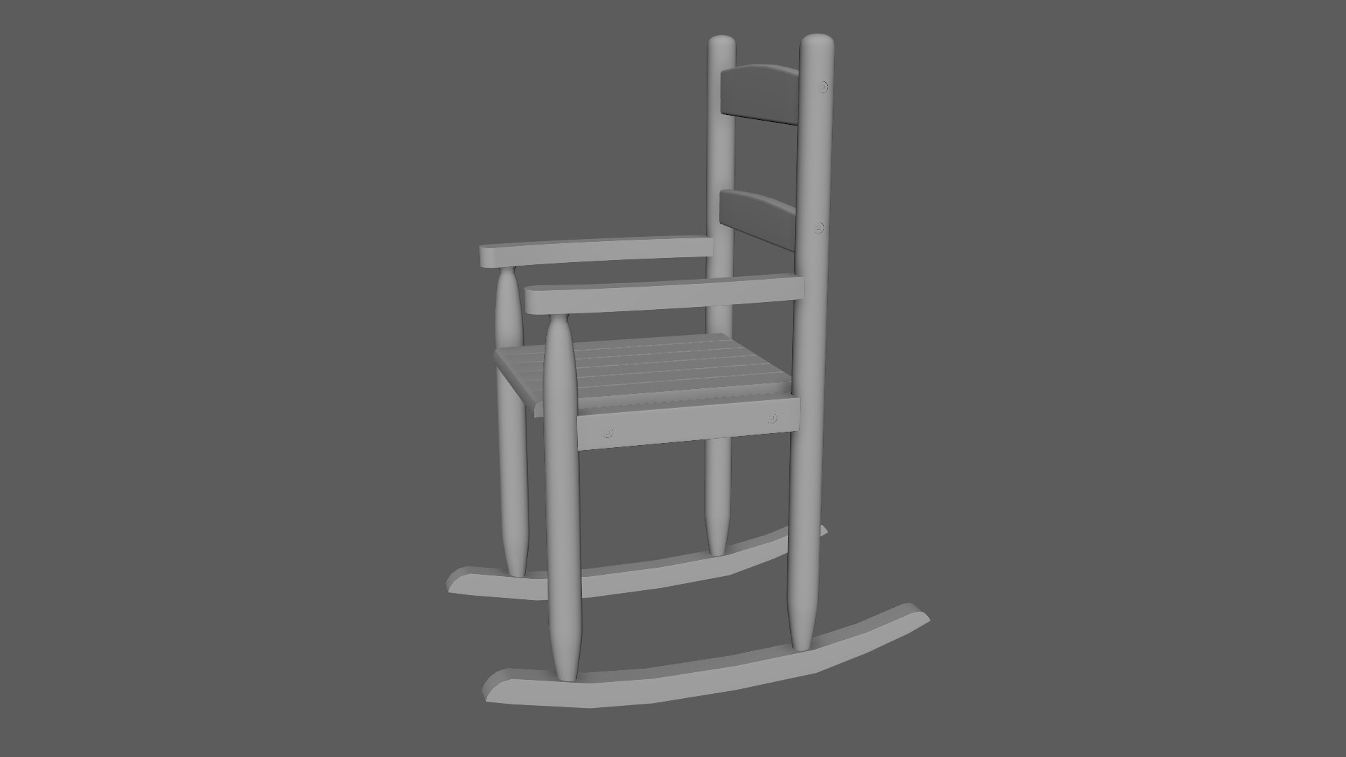 Chair No 9 Rocking Chair Cane Rocker Shiny Plastic Version 3D ...