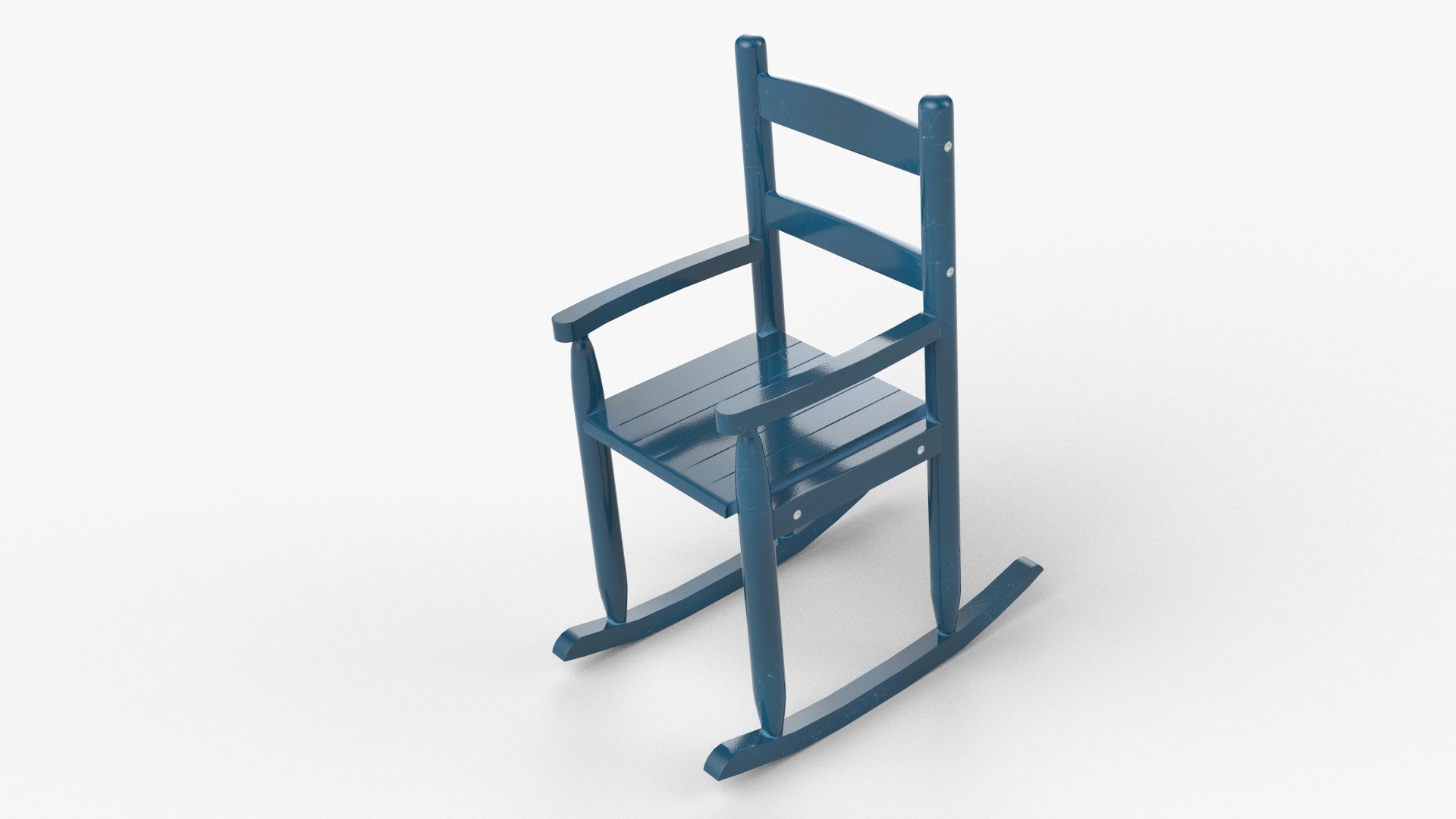 Chair No 9 Rocking Chair Cane Rocker Shiny Plastic Version 3D ...